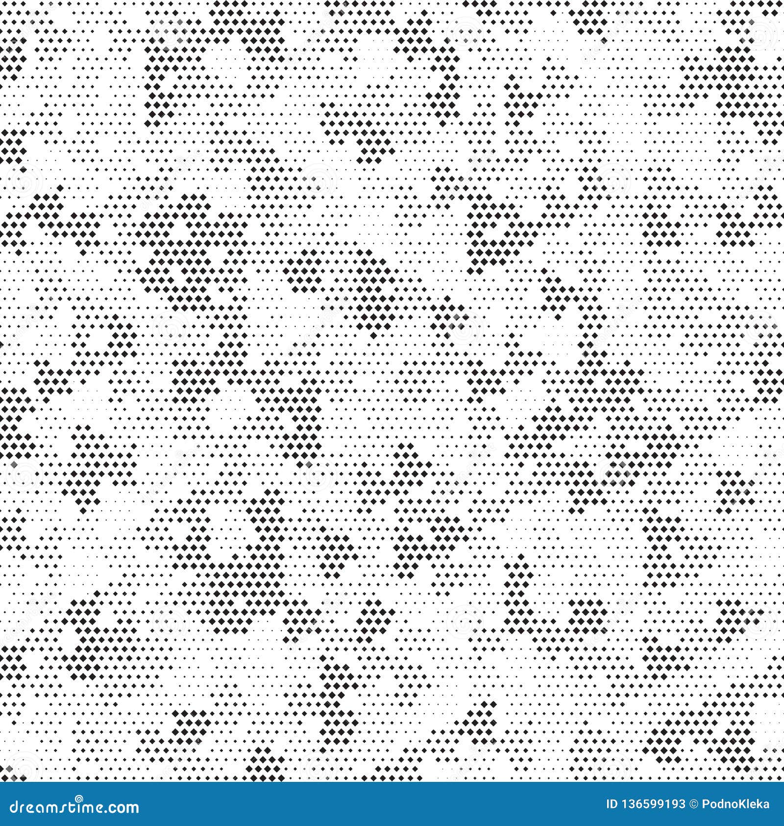 Retro Black and White Halftone Square Dots Mess Concept Background ...