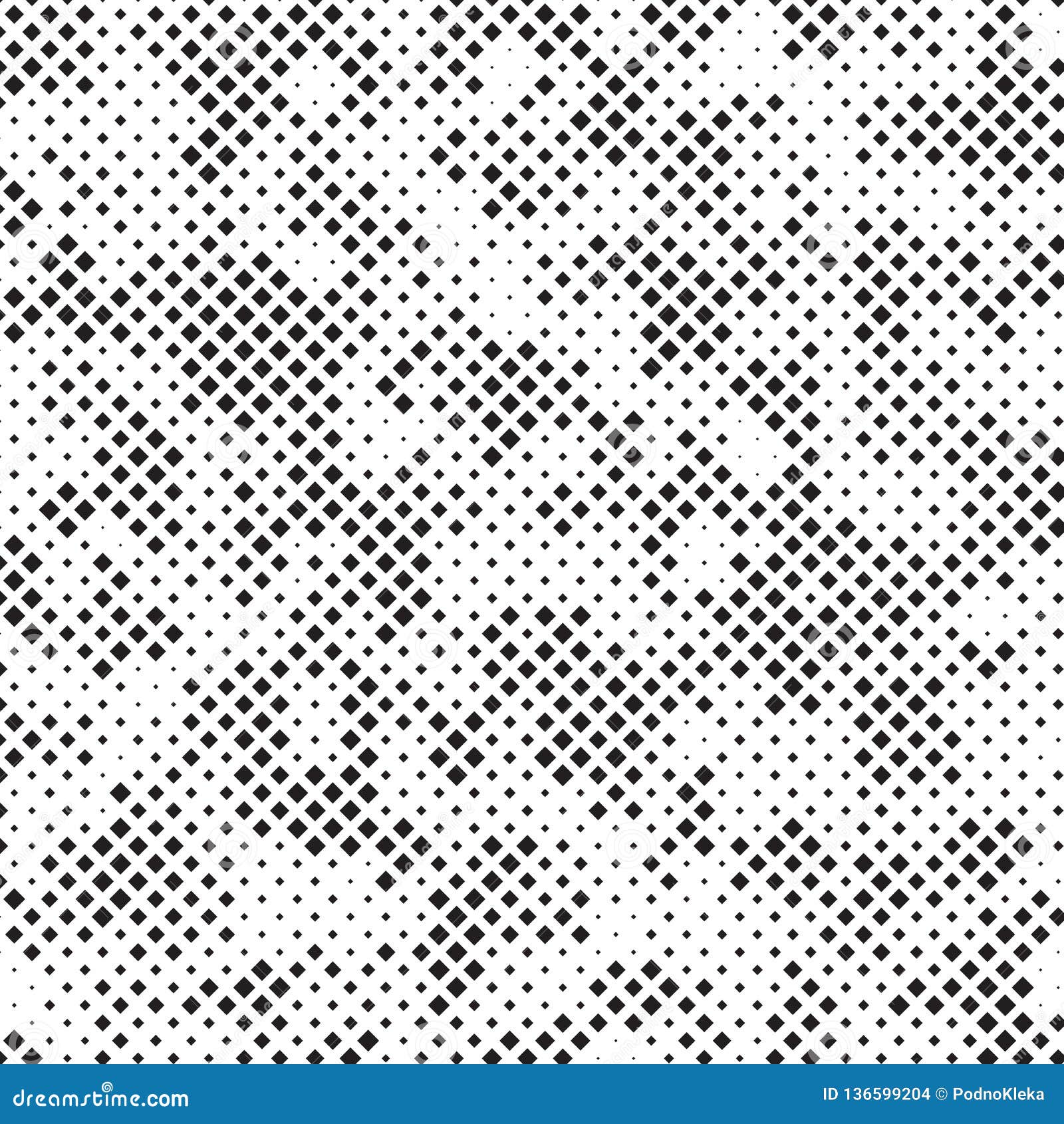 Retro Black and White Halftone Square Dots Mess Concept Background ...