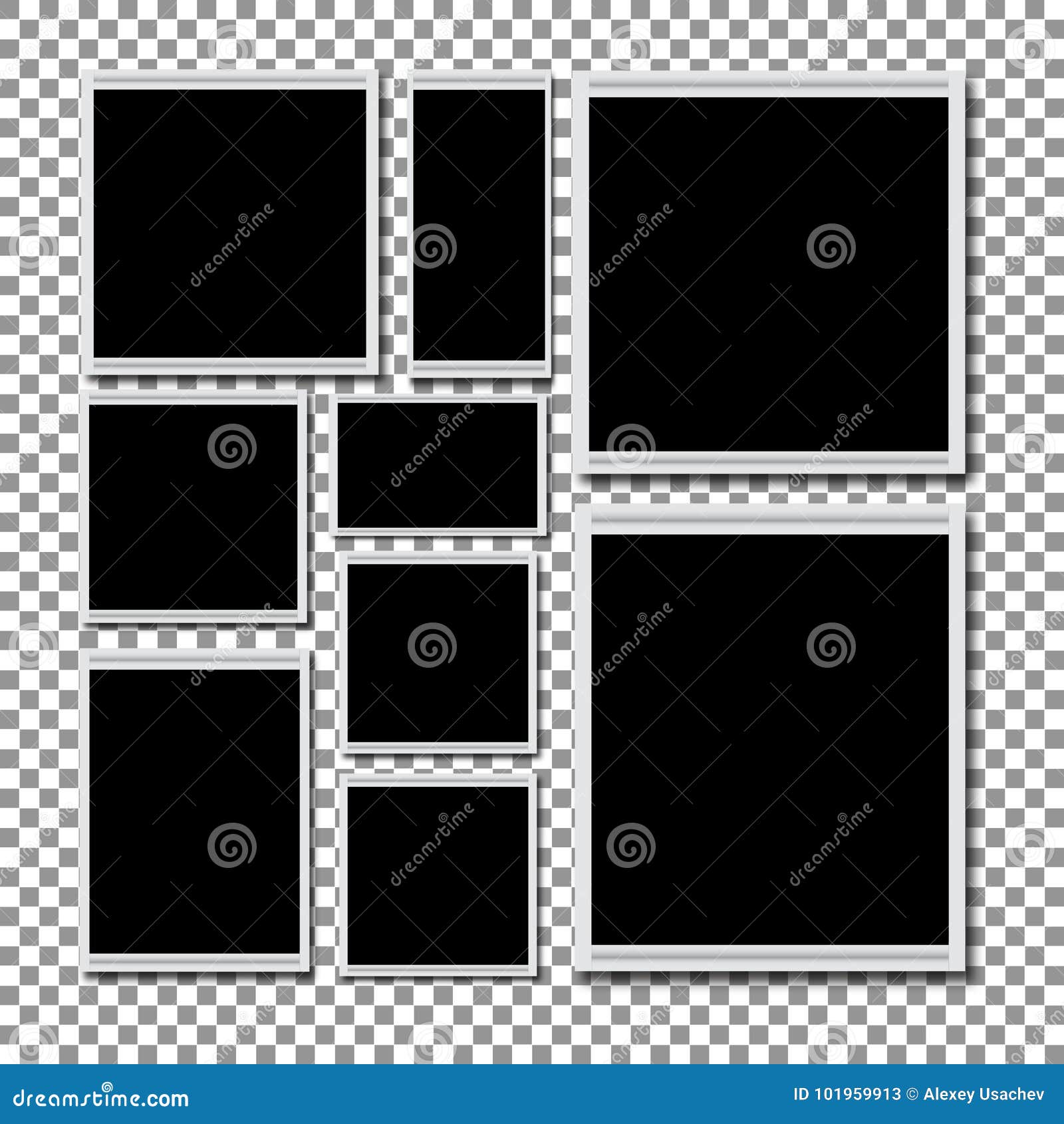 Blank Photography With Shadow On A Transparent Background. Default ...