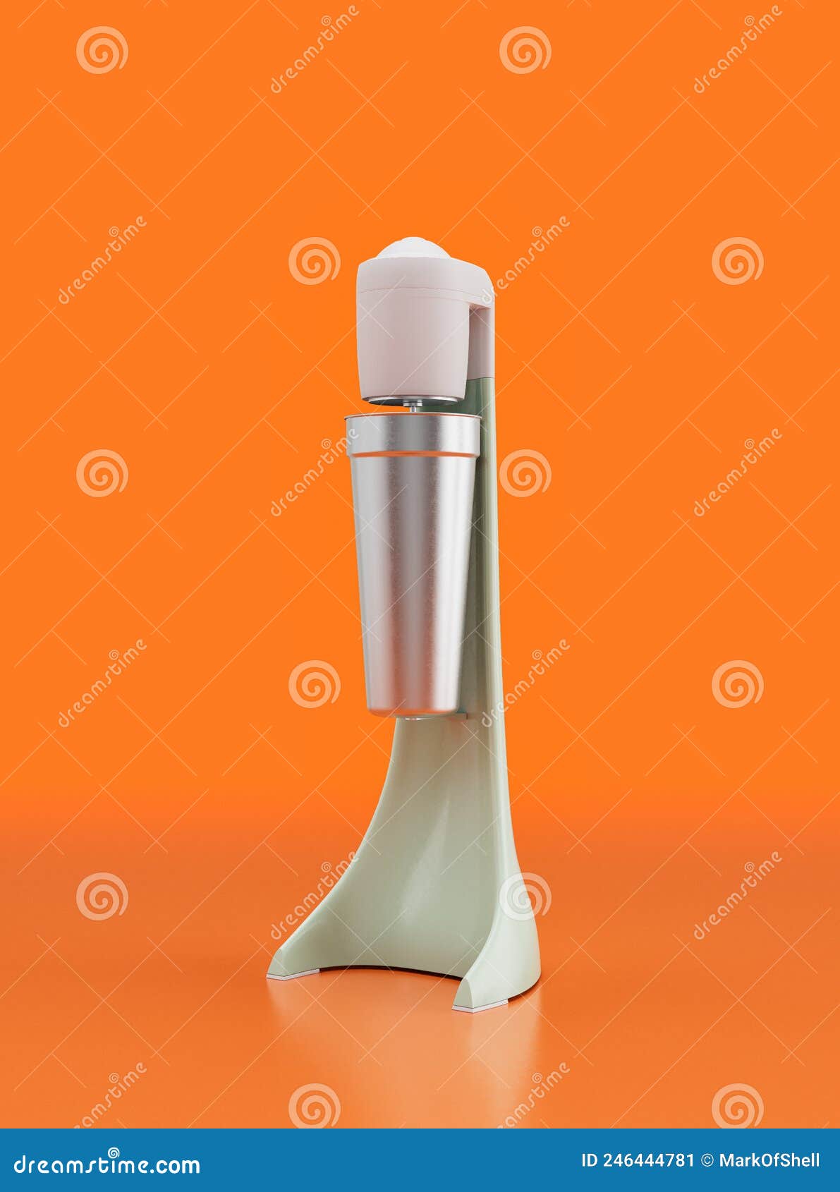 Retro Blender, Vintage Kitchen Appliance Side View, 3d Rendering Stock ...