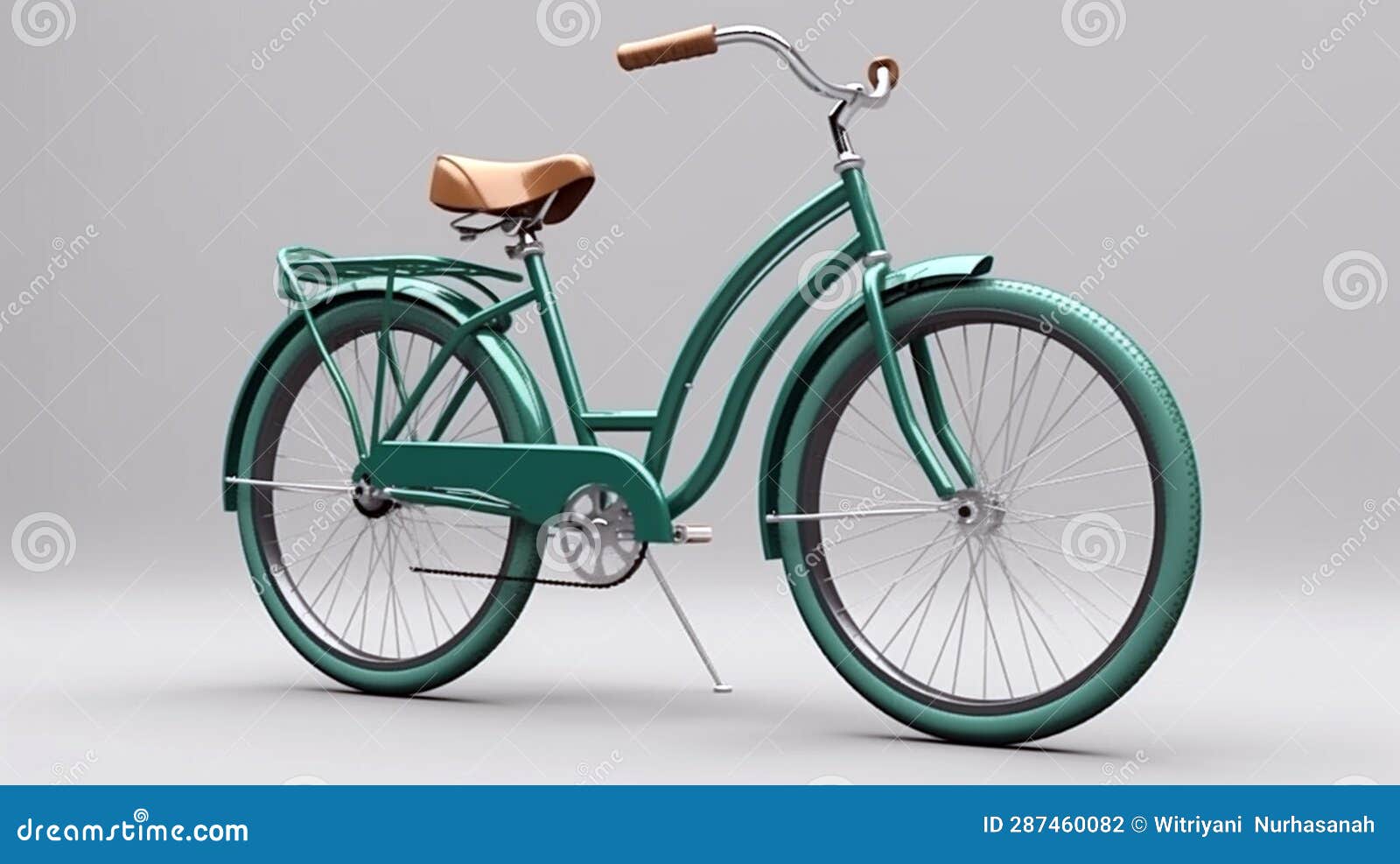 Retro Blue Bicycle on a White Background. Beautiful Stock Illustration ...
