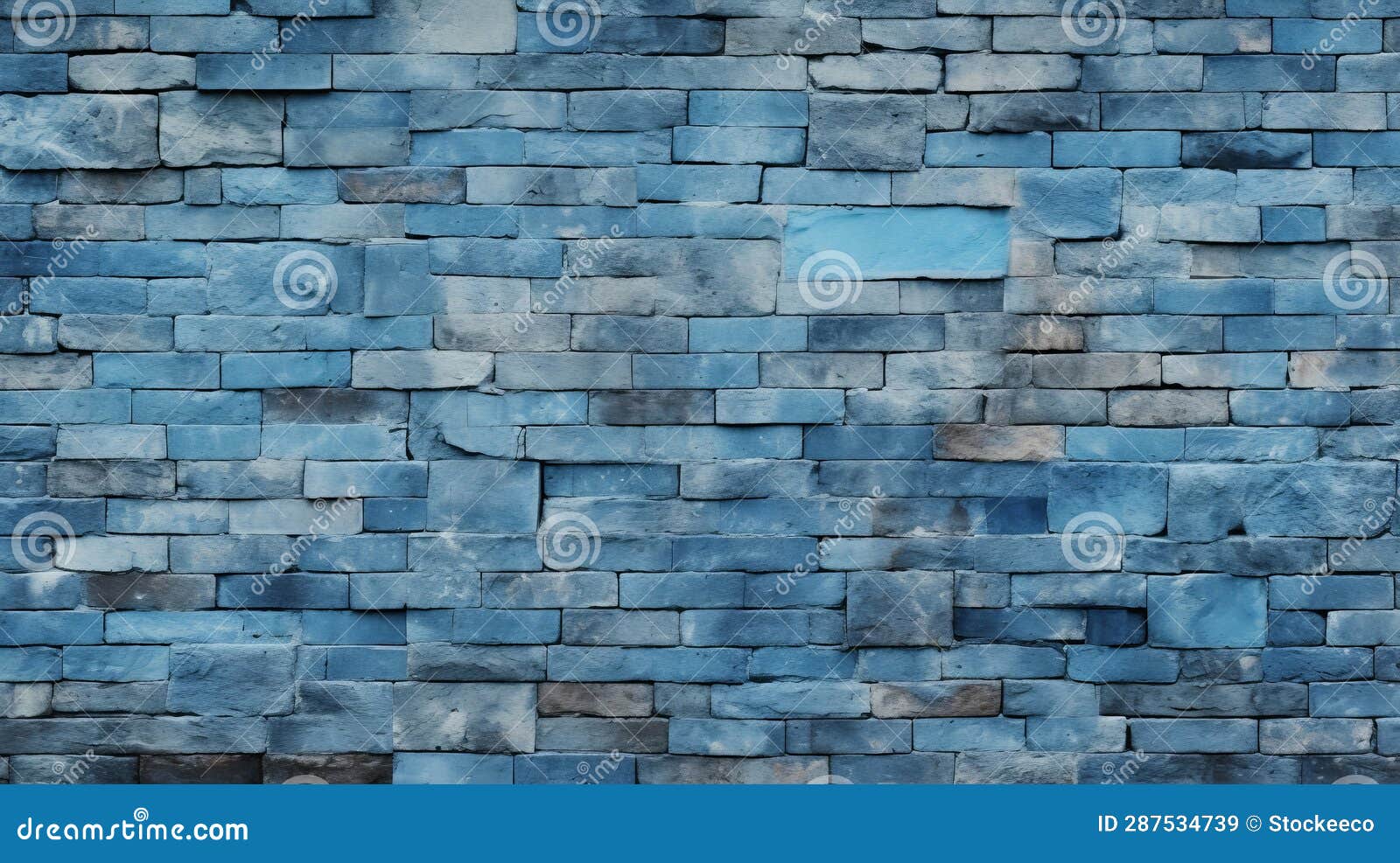 Retro Blue Brick Pattern Seamless Texture for Girona City Wall Stock ...