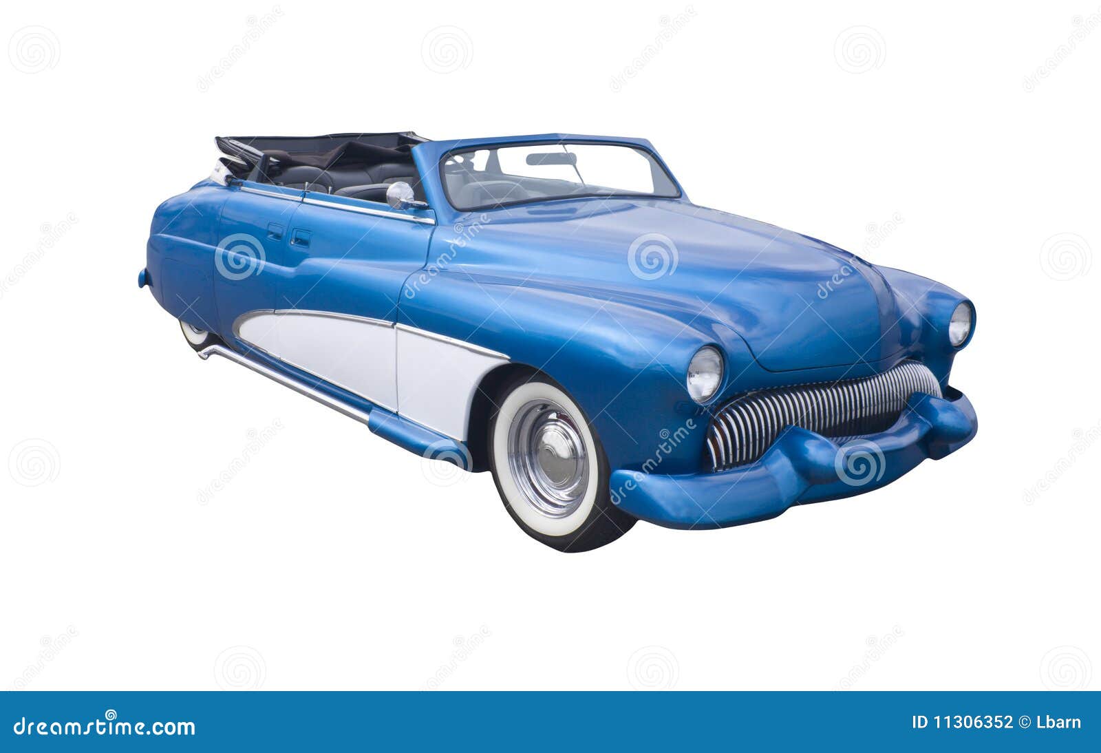 Retro blue convertible stock photo. Image of antique - 11306352