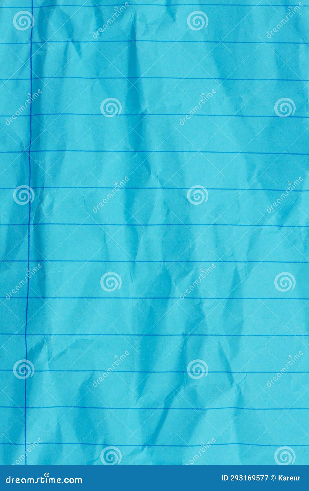 Retro Blue Lined School Crumpled Paper Background Stock Image - Image ...