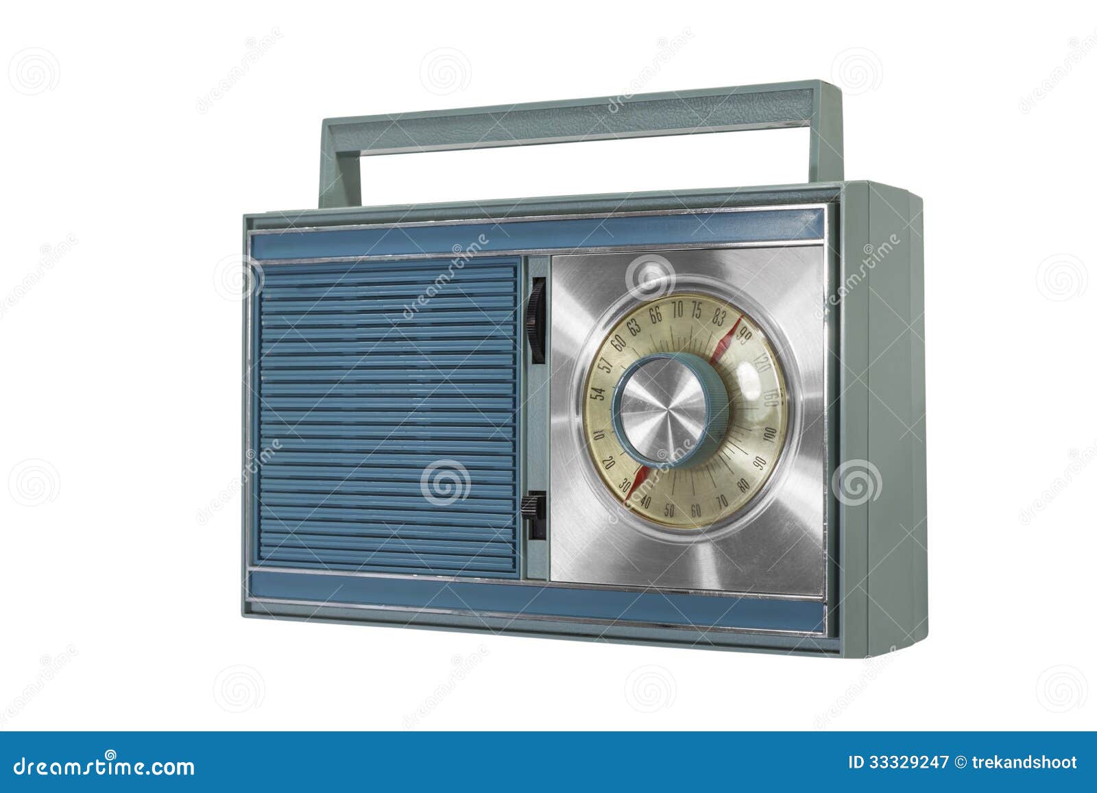 Retro Blue Portable Radio stock image. Image of portable - 33329247