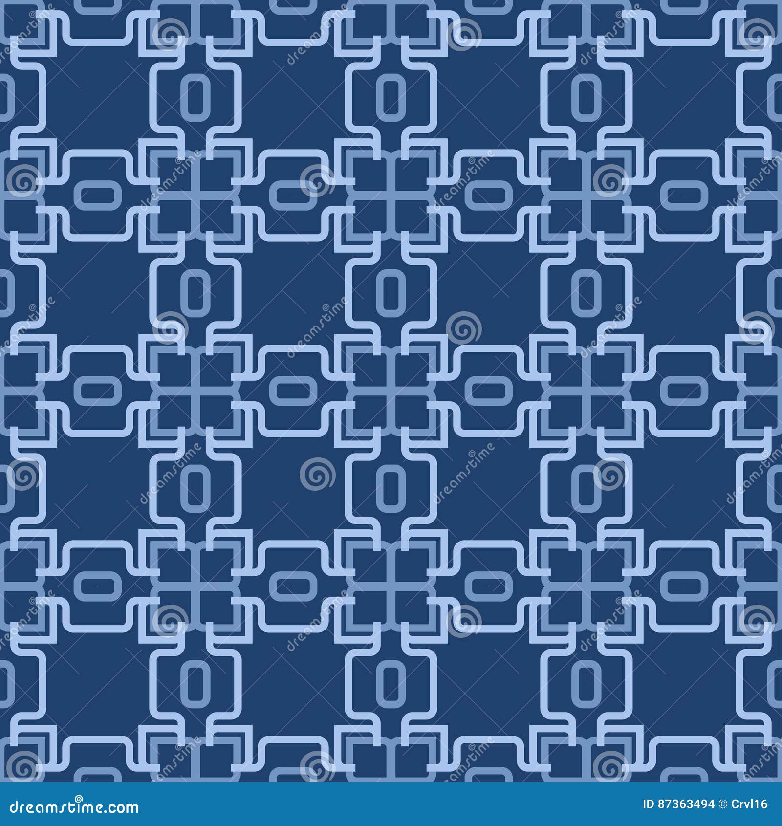 Retro Blue Seamless Vector Wallpaper Stock Vector - Illustration of ...