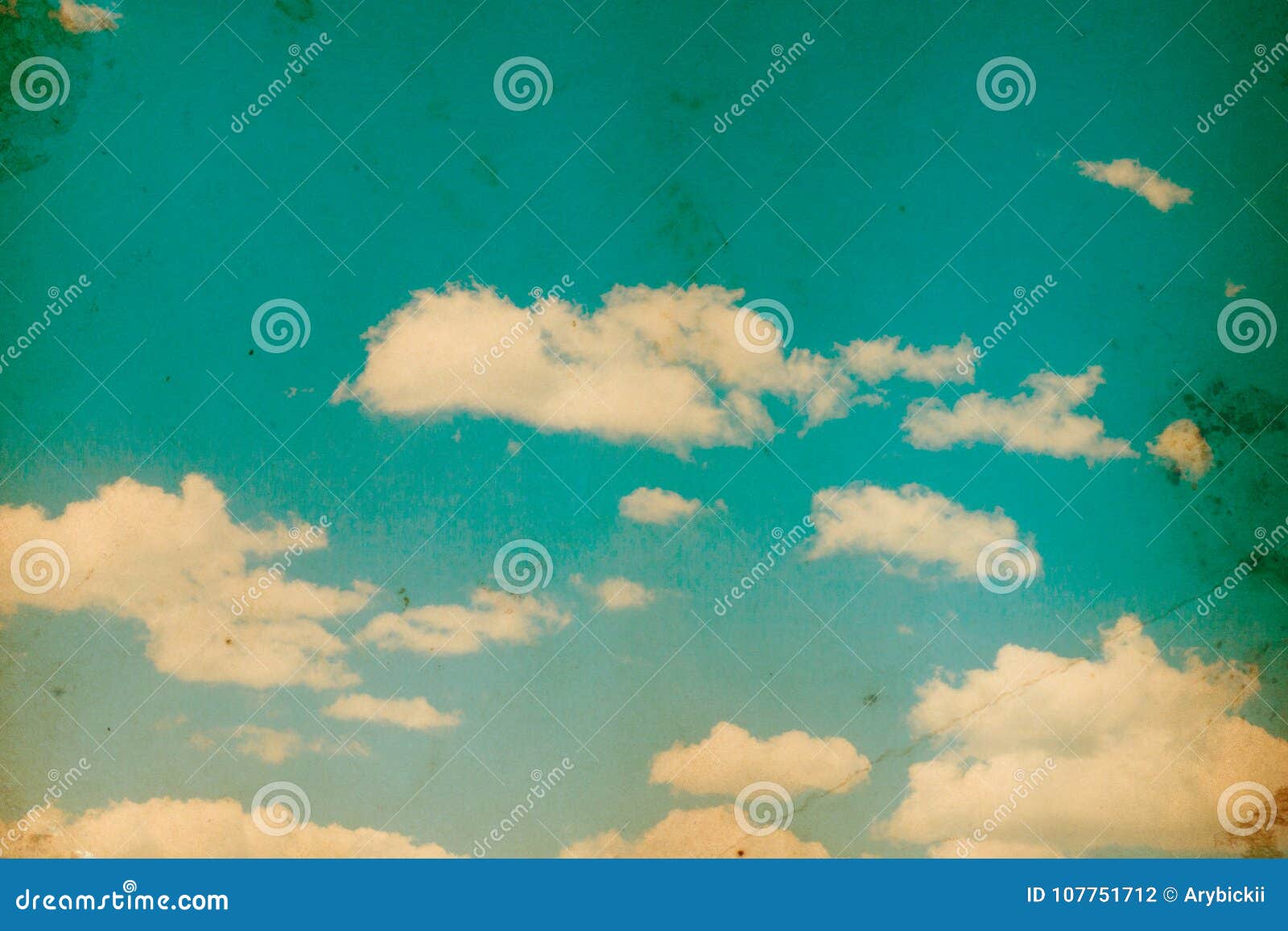 Retro blue sky stock photo. Image of colorful, design - 107751712