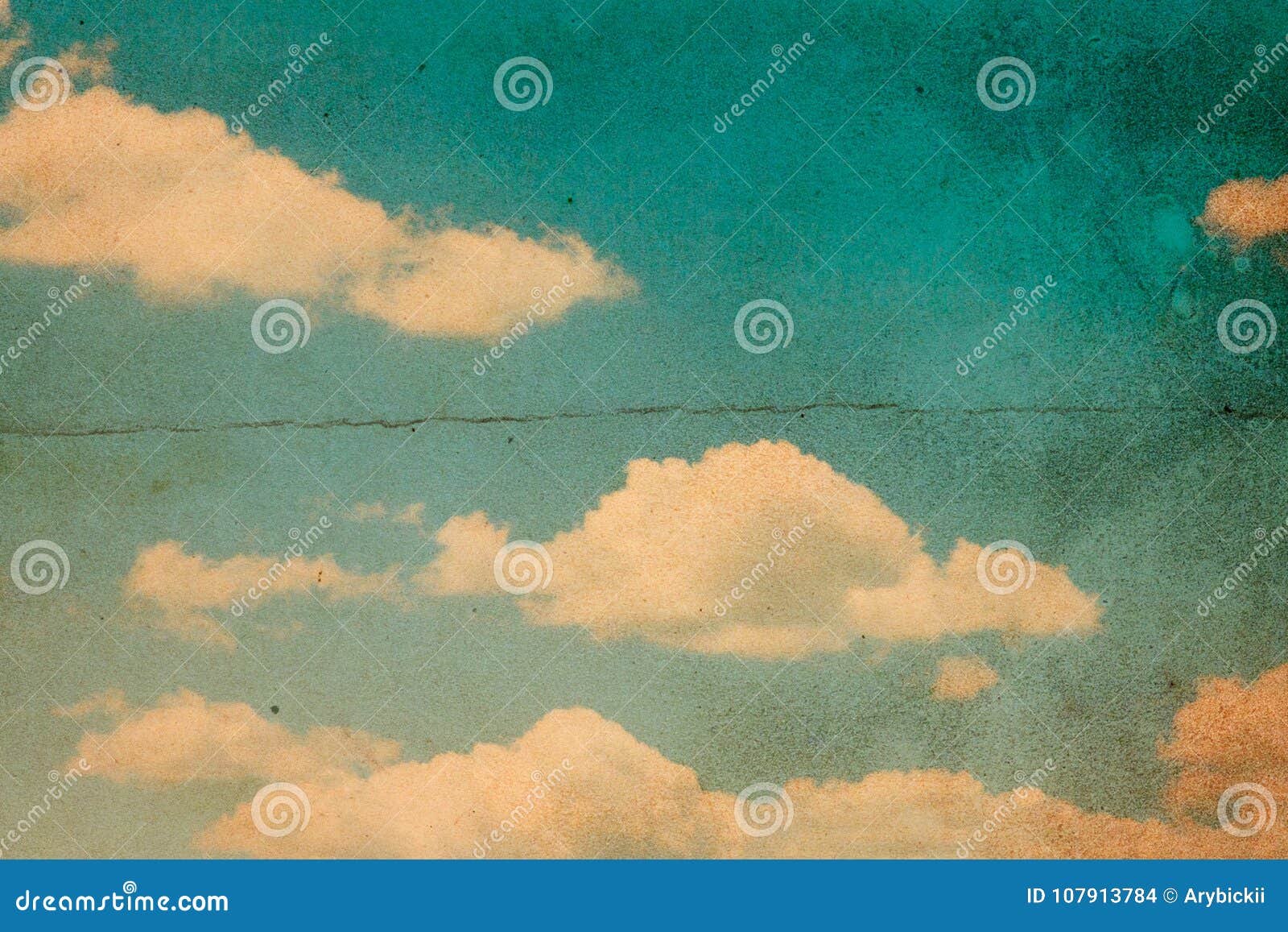 Retro blue sky stock photo. Image of clouds, moody, pastel - 107913784