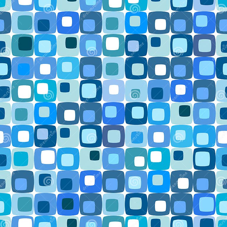 Retro blue square pattern stock vector. Illustration of 1960s - 4237335