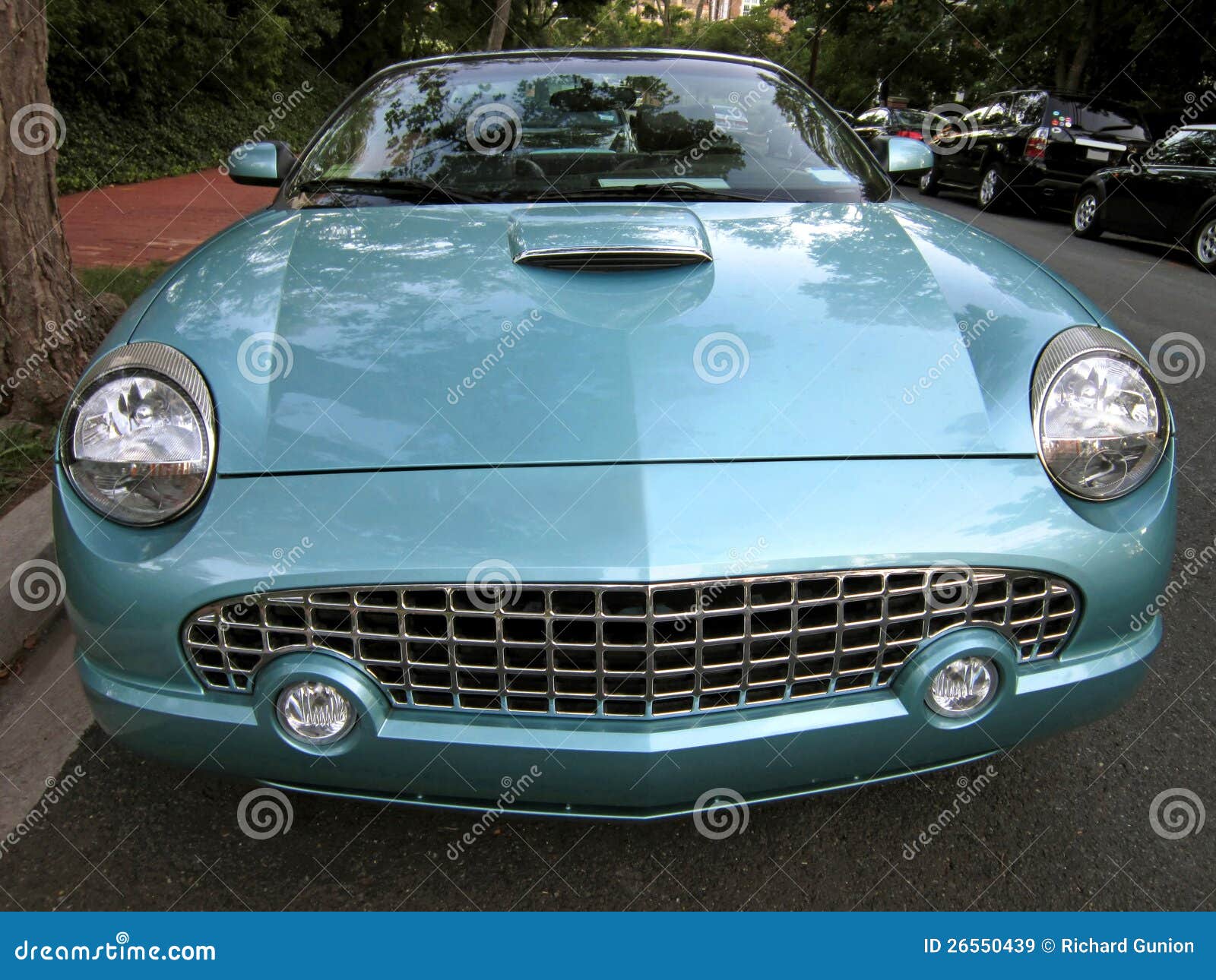 Retro Blue Thunderbird stock image. Image of transportation - 26550439