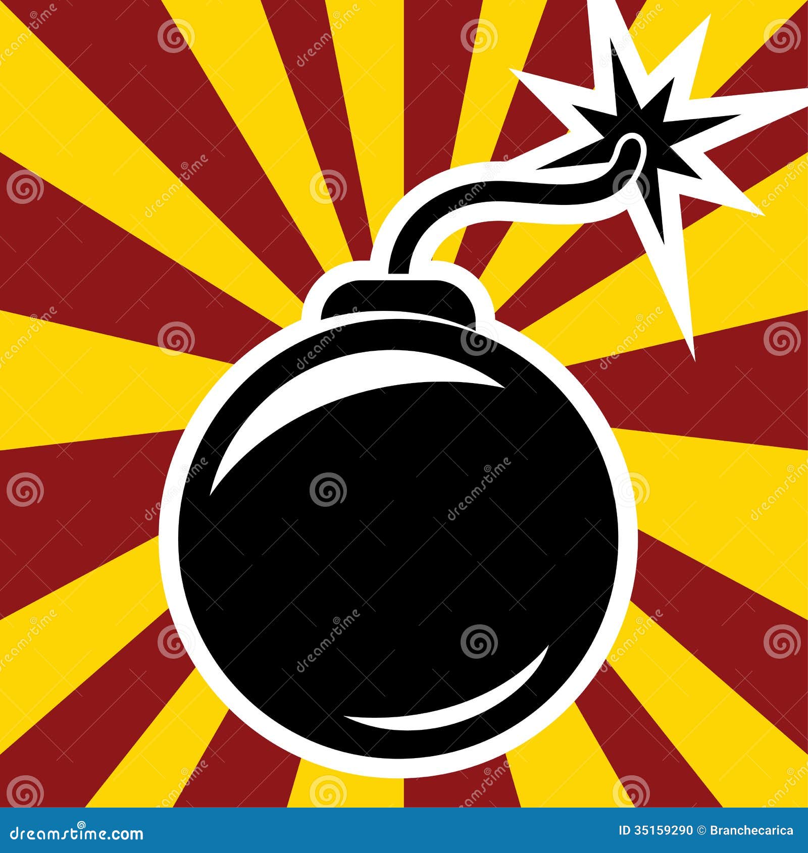 Retro bomb stock vector. Illustration of explosive, flammable - 35159290