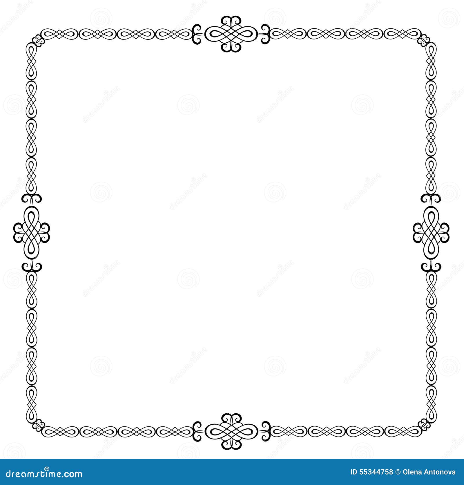 Retro border stock vector. Illustration of header, line - 55344758