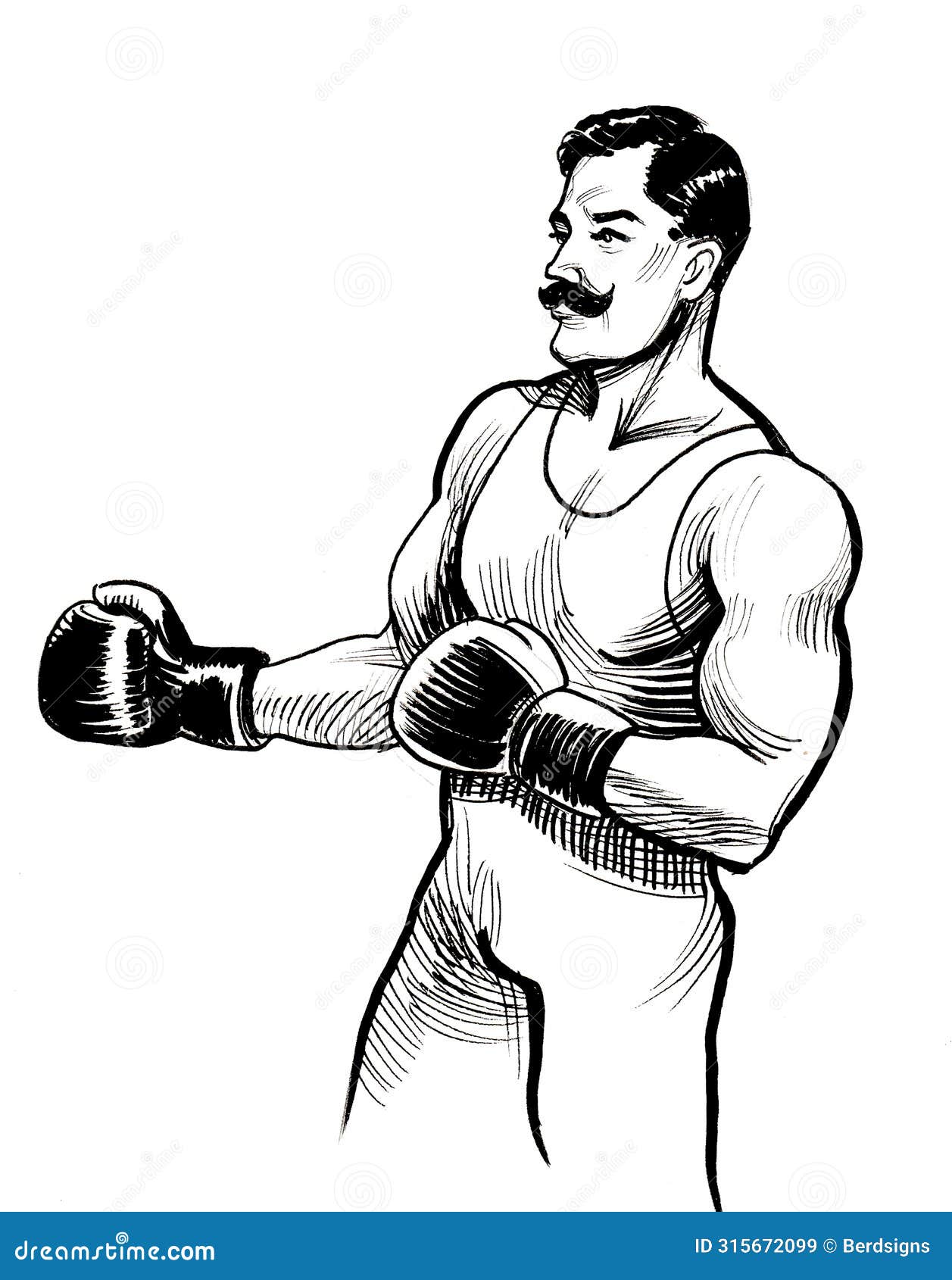 Retro boxer stock illustration. Illustration of boxer - 315672099