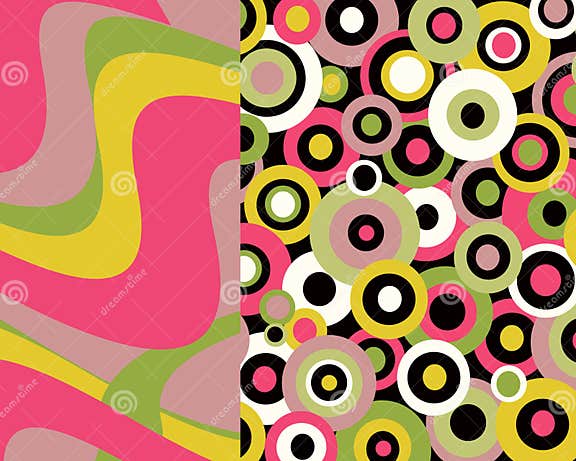 Retro Brightly Colored Graphic Design Stock Illustration - Illustration ...