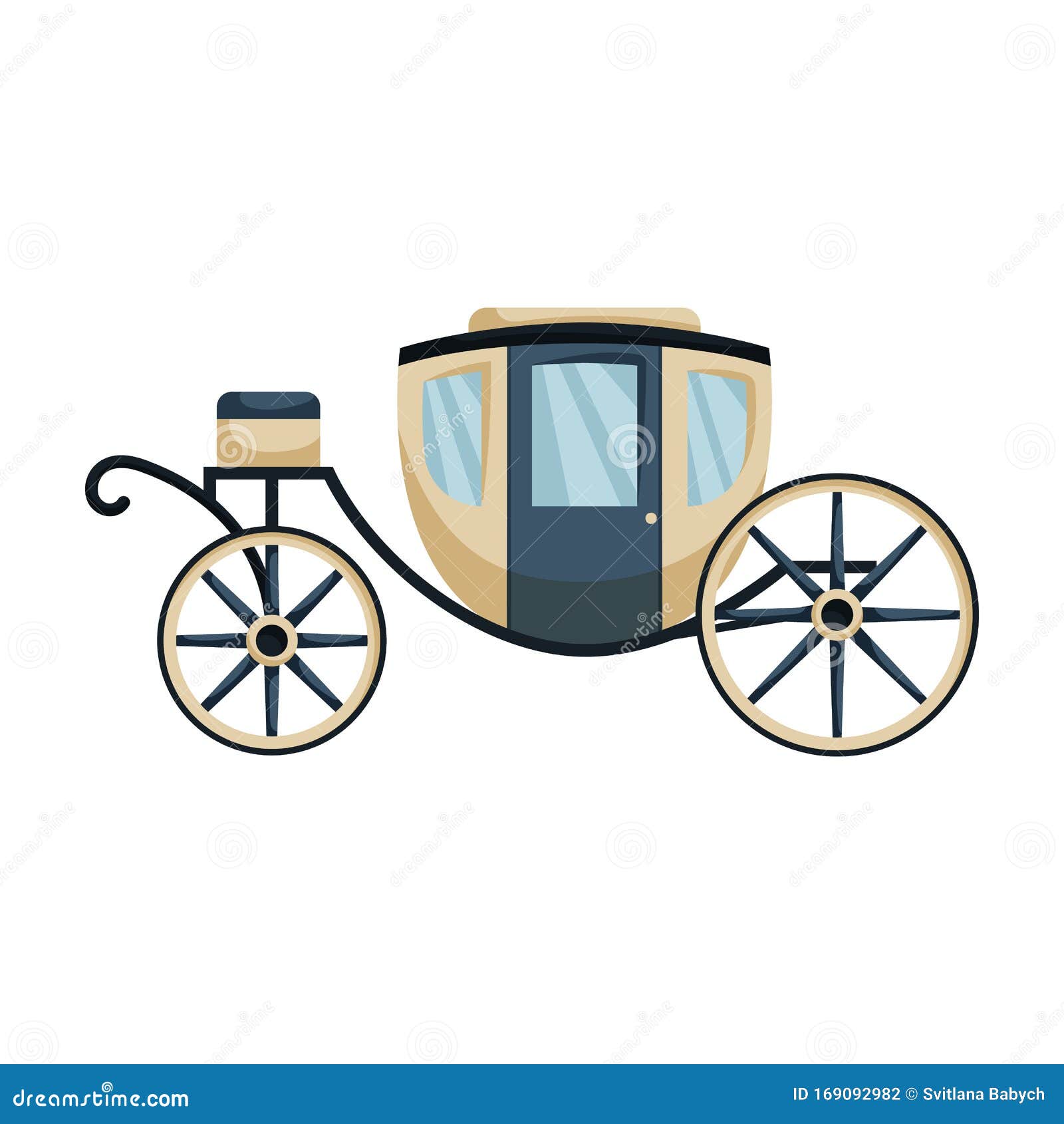 Retro Brougham Vector Icon.Outline, Line Vector Icon Retro Brougham ...