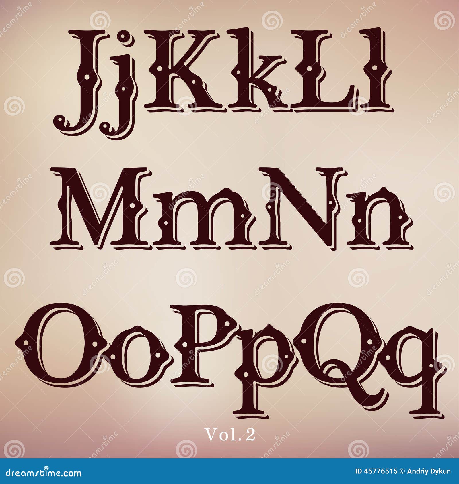 Retro Brown Chocolate Font stock vector. Illustration of background ...