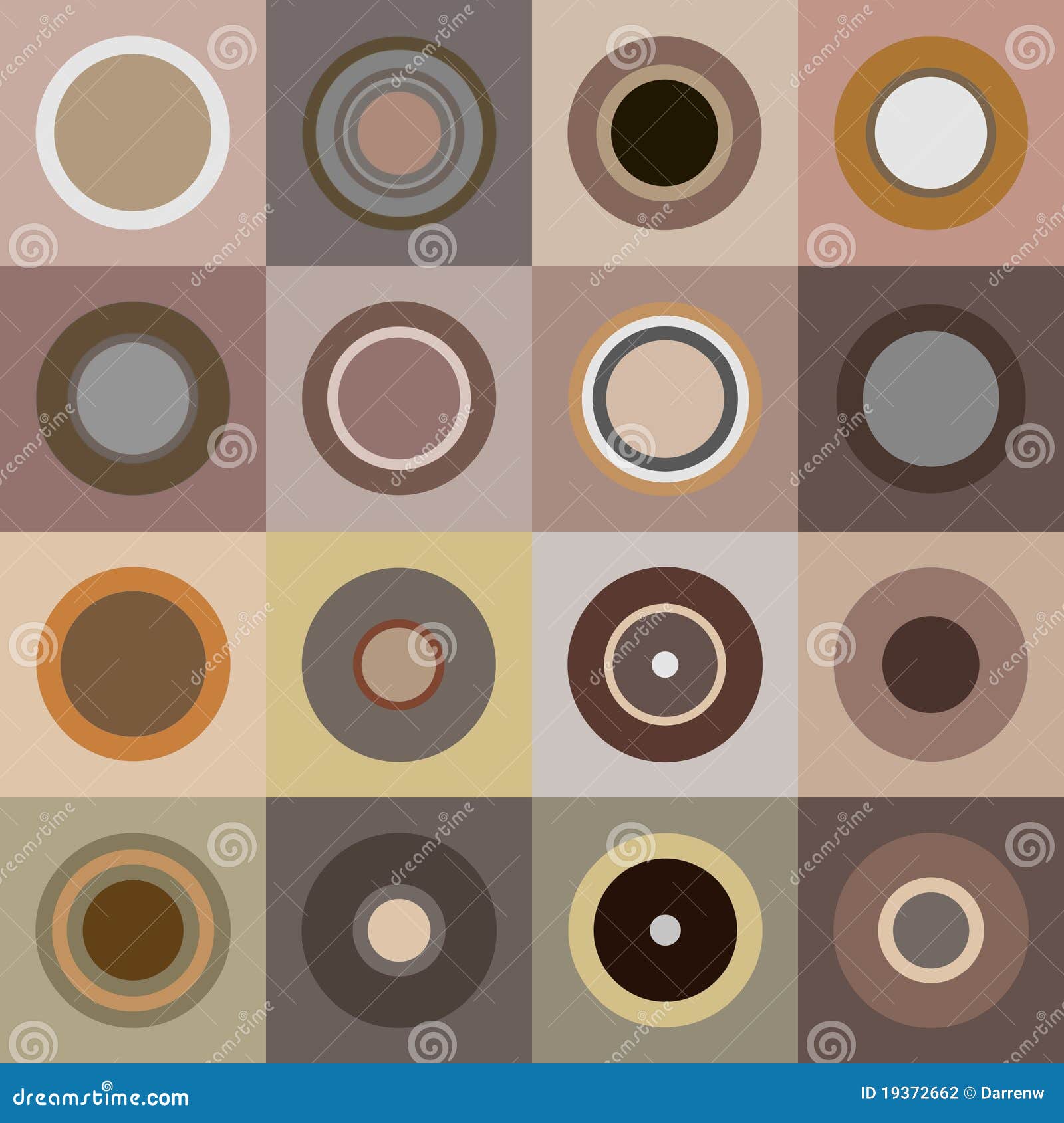 Retro brown circles stock illustration. Illustration of pastels - 19372662