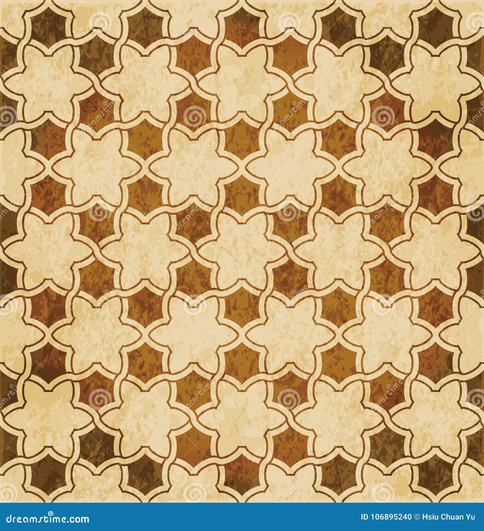 Retro Brown Islam Seamless Geometry Pattern Background Eastern Style ...