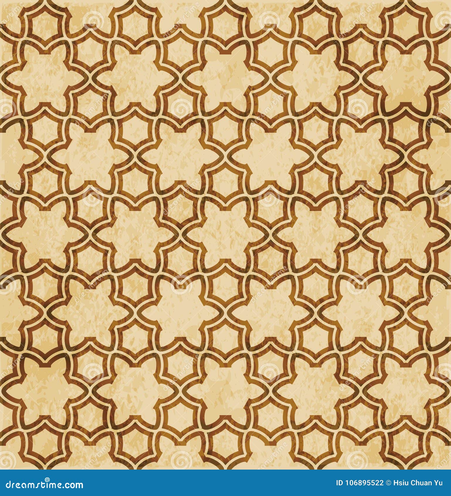 Retro Brown Islam Seamless Geometry Pattern Background Eastern Style ...