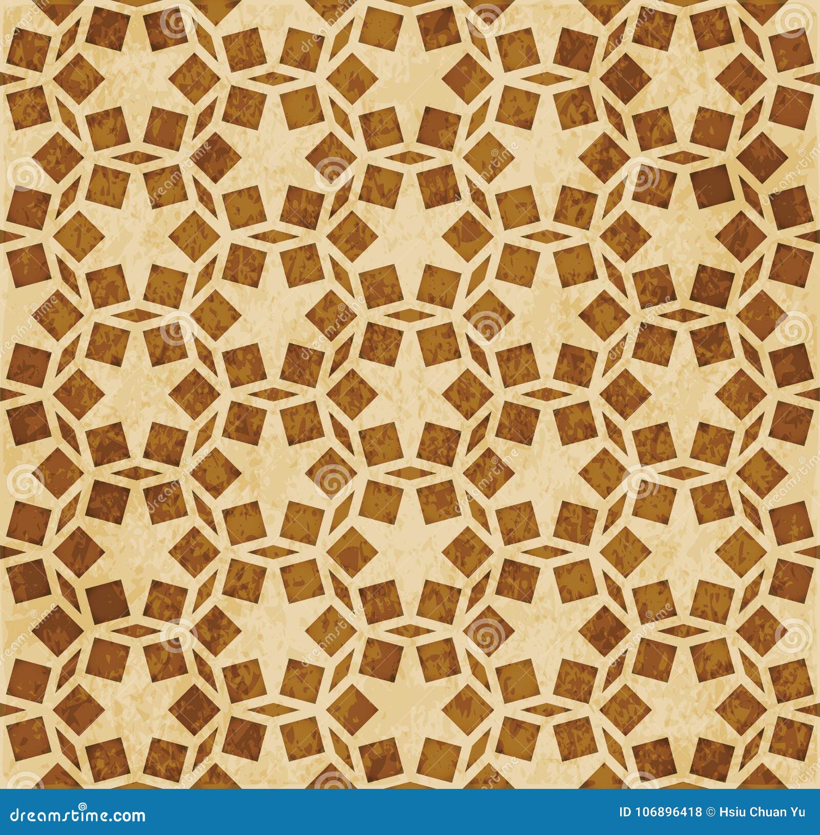 Retro Brown Islam Seamless Geometry Pattern Background Eastern Style ...