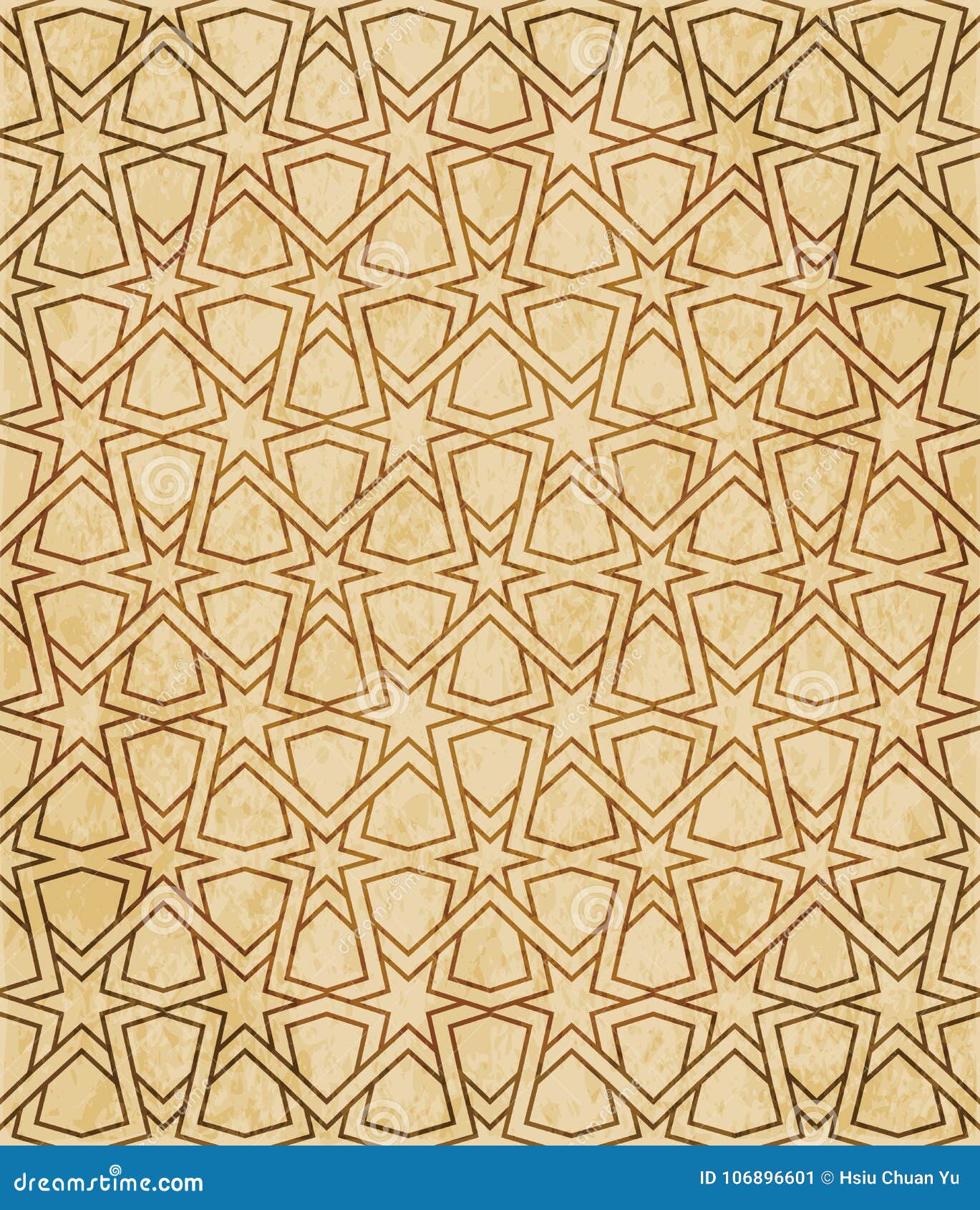 Retro Brown Islam Seamless Geometry Pattern Background Eastern Style ...