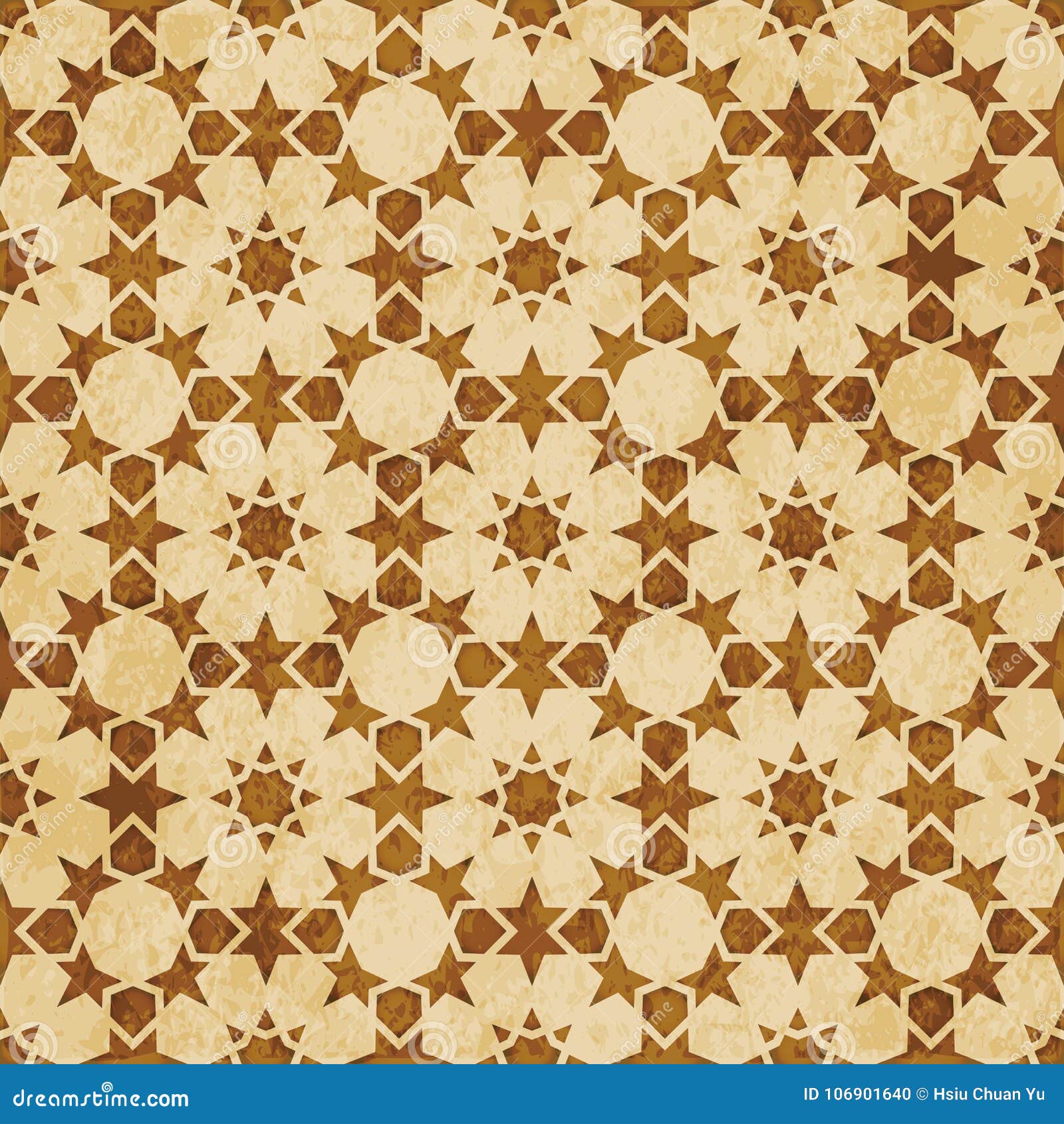 Retro Brown Islam Seamless Geometry Pattern Background Eastern Style ...