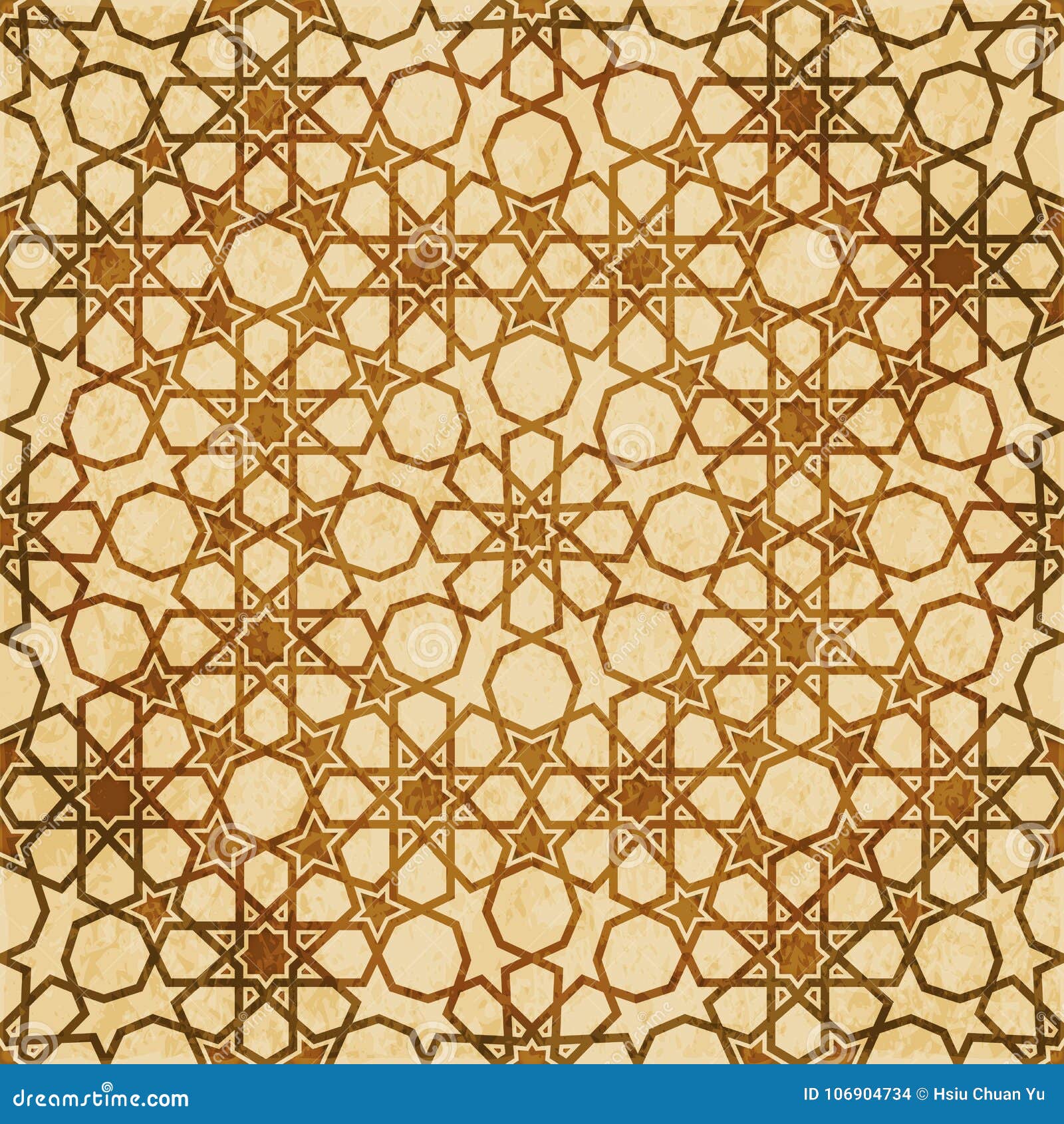 Retro Brown Islam Seamless Geometry Pattern Background Eastern Style ...