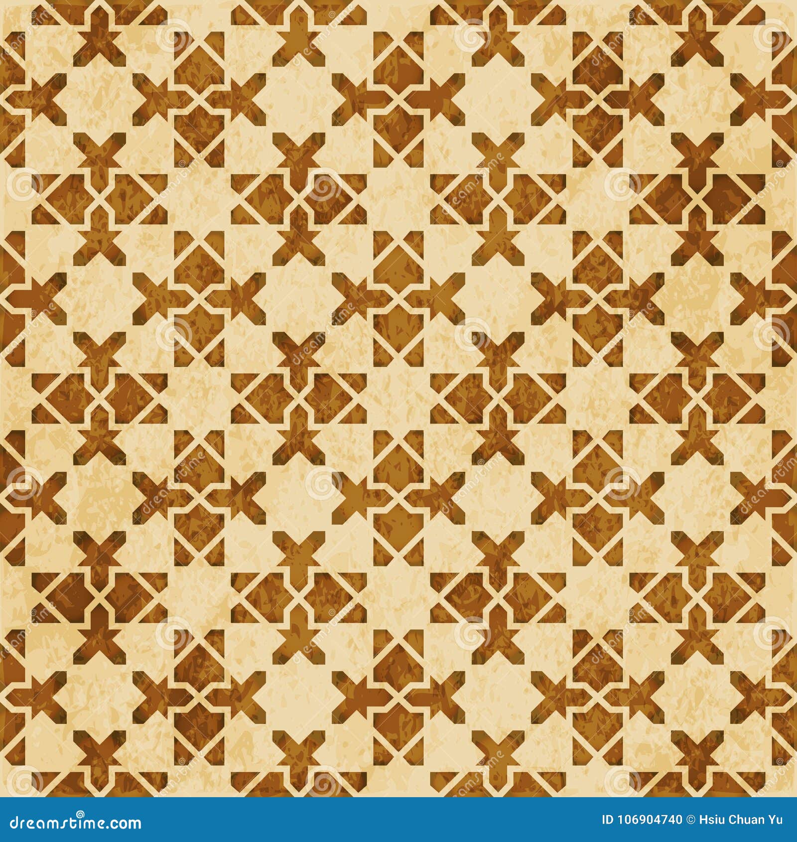 Retro Brown Islam Seamless Geometry Pattern Background Eastern Style ...