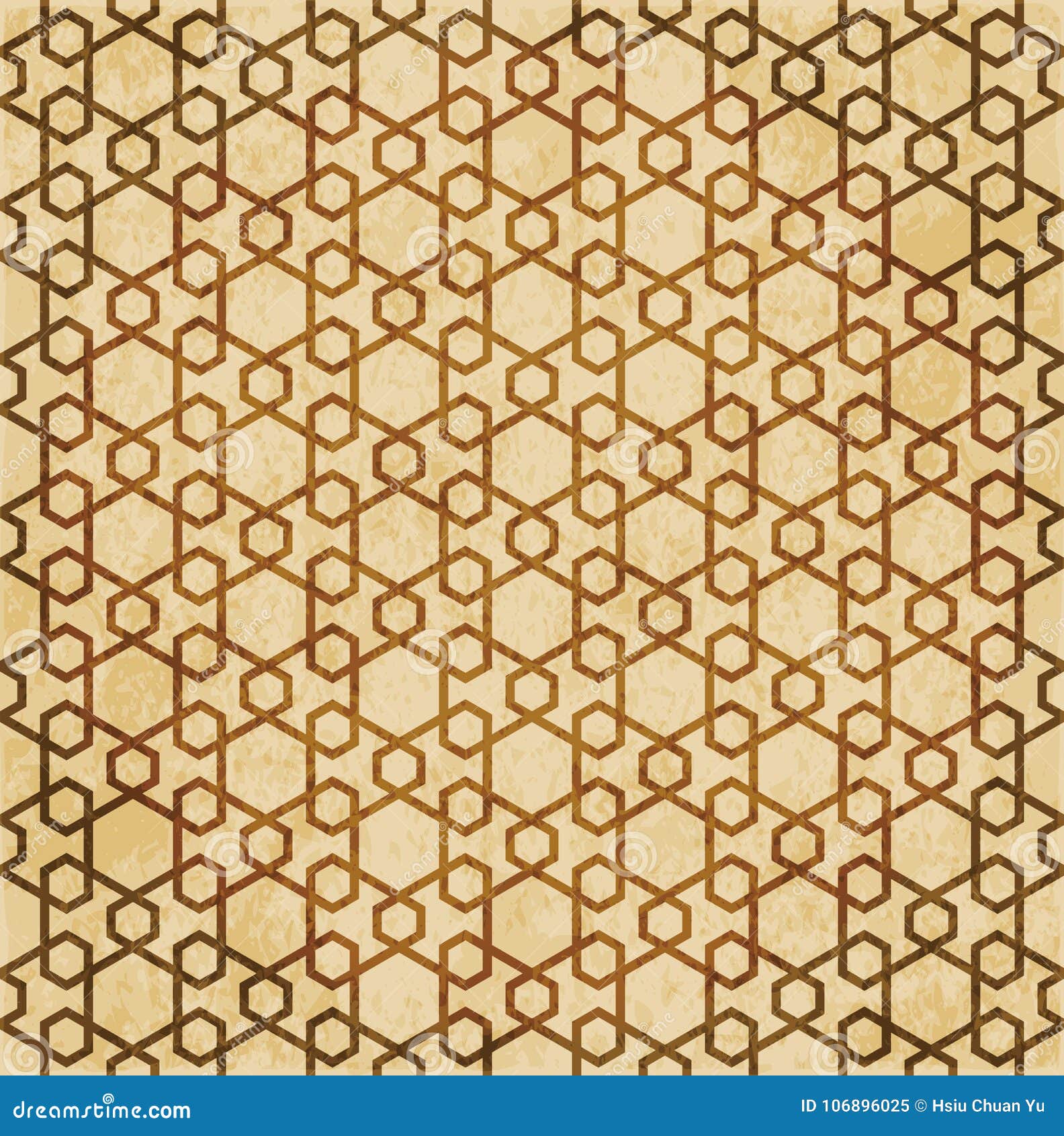 Retro Brown Islam Seamless Geometry Pattern Background Eastern Style ...