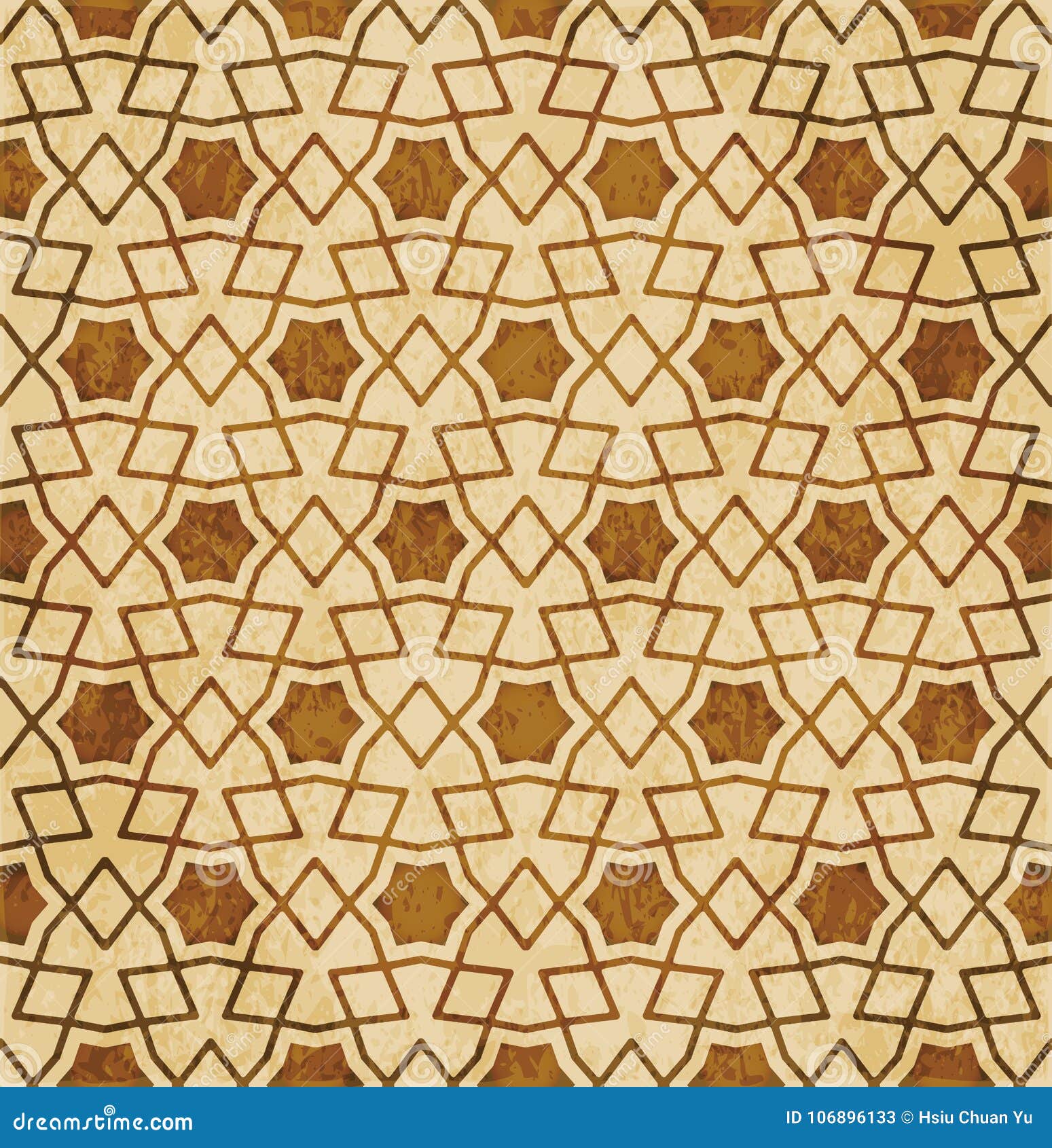 Retro Brown Islam Seamless Geometry Pattern Background Eastern Style ...
