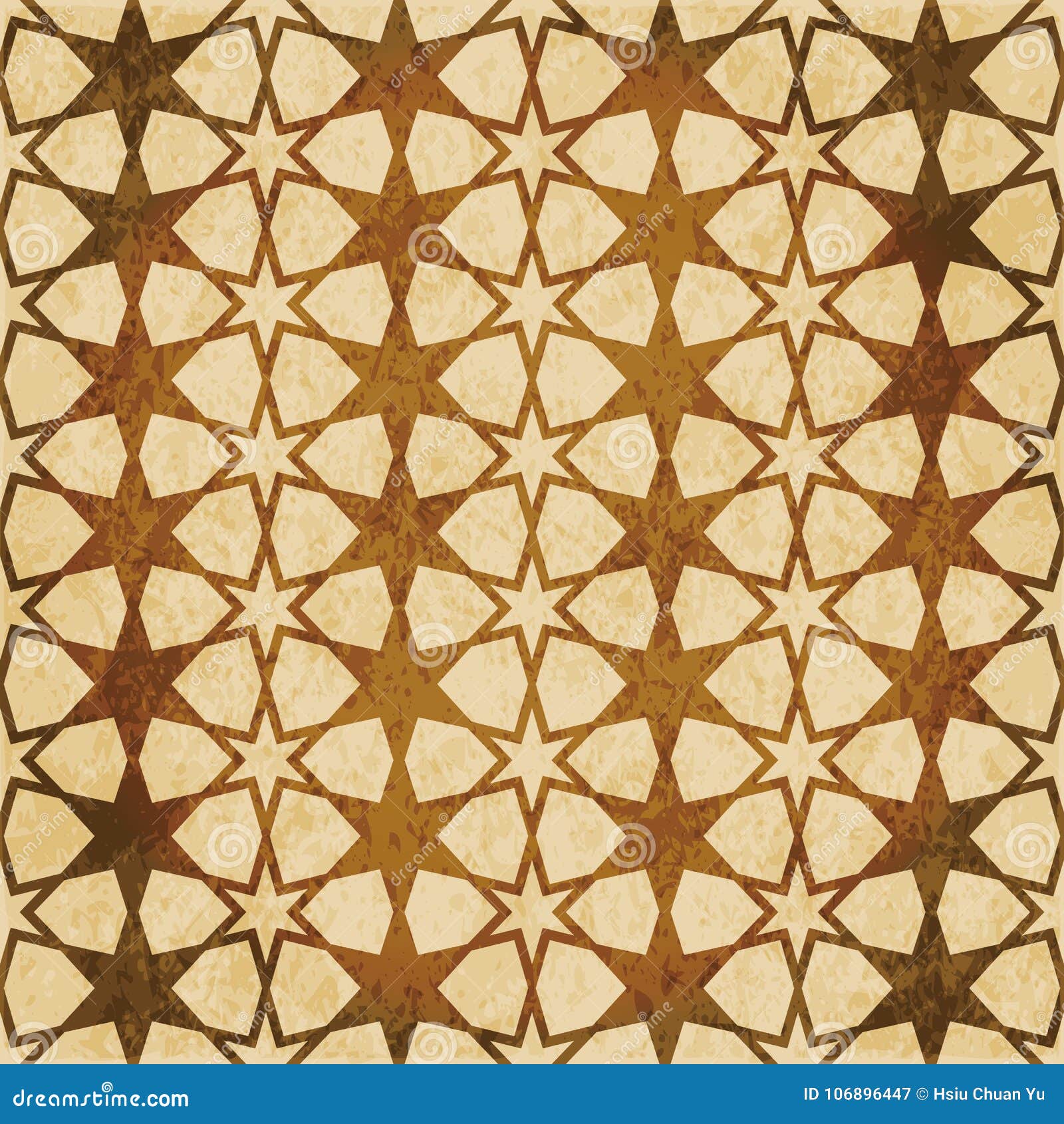 Retro Brown Islam Seamless Geometry Pattern Background Eastern Style ...