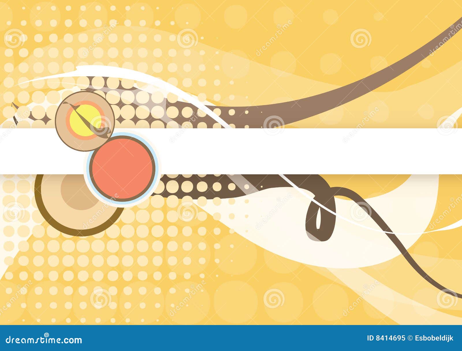 Retro Brown Round and Circle Graphic Design Stock Vector - Illustration ...