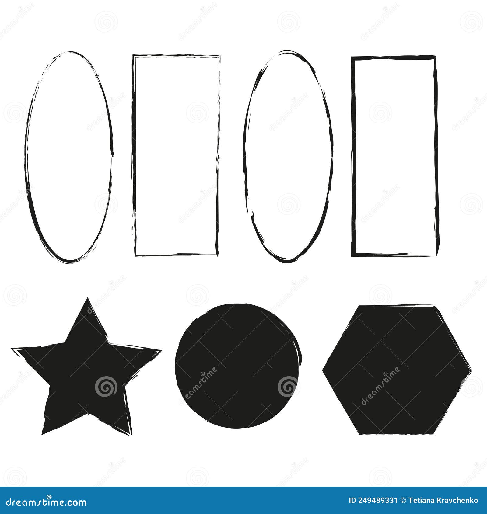 Retro Brush Frame. Edge Frame. Brush Texture. Old Design. Vector ...