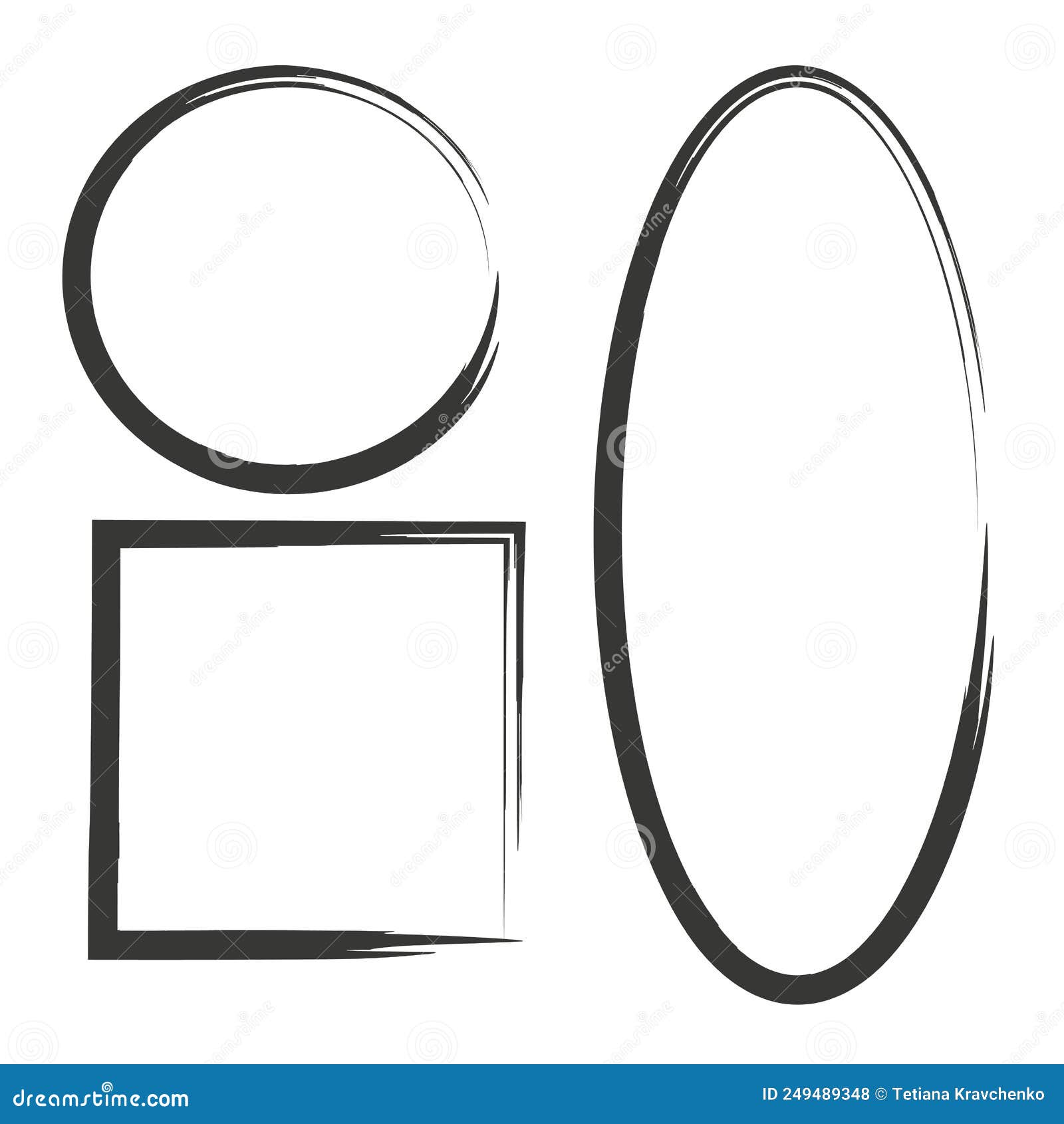 Retro Brush Frame. Edge Frame. Brush Texture. Old Design. Vector ...