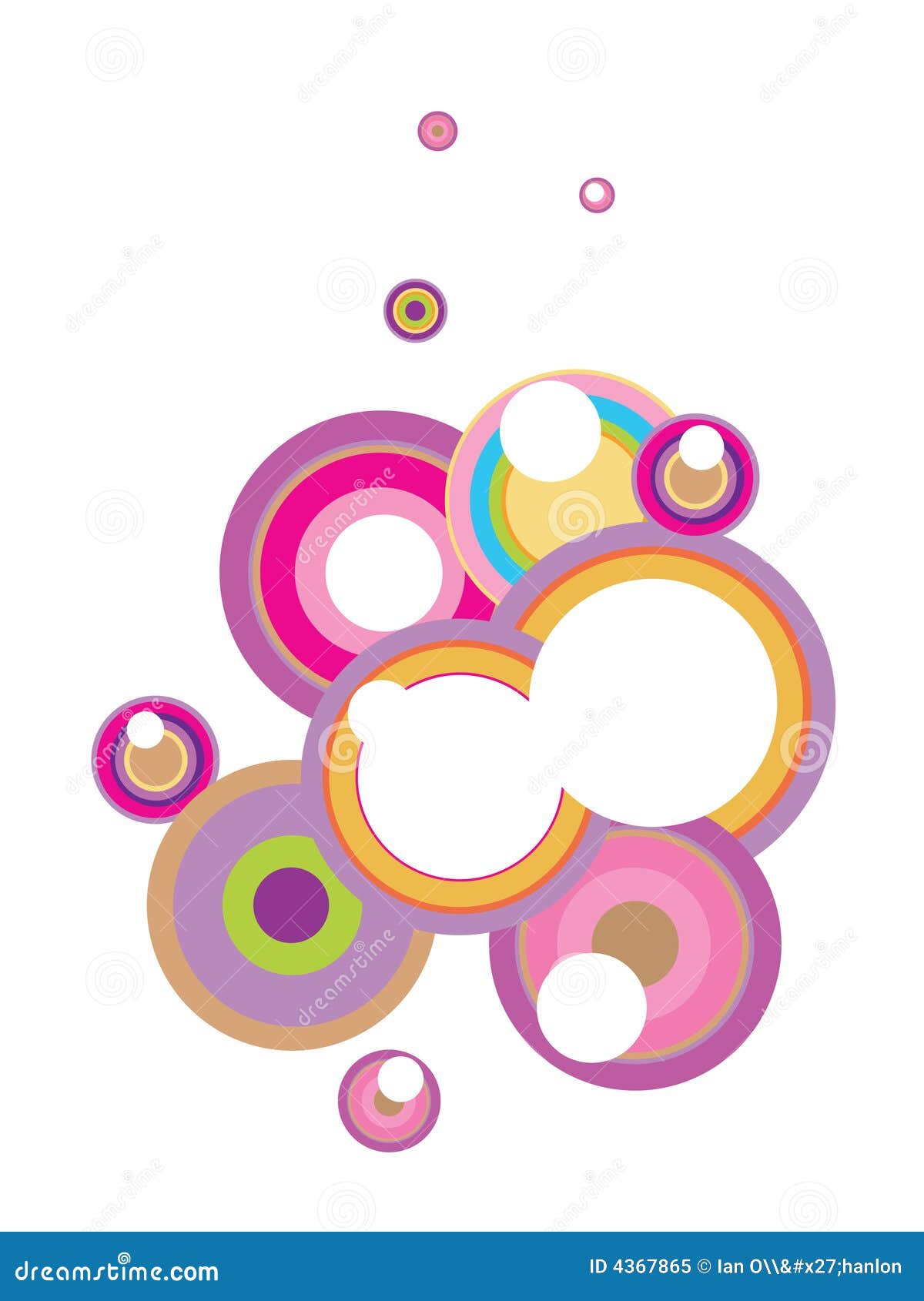 Retro bubbles stock vector. Illustration of bubble, toned - 4367865