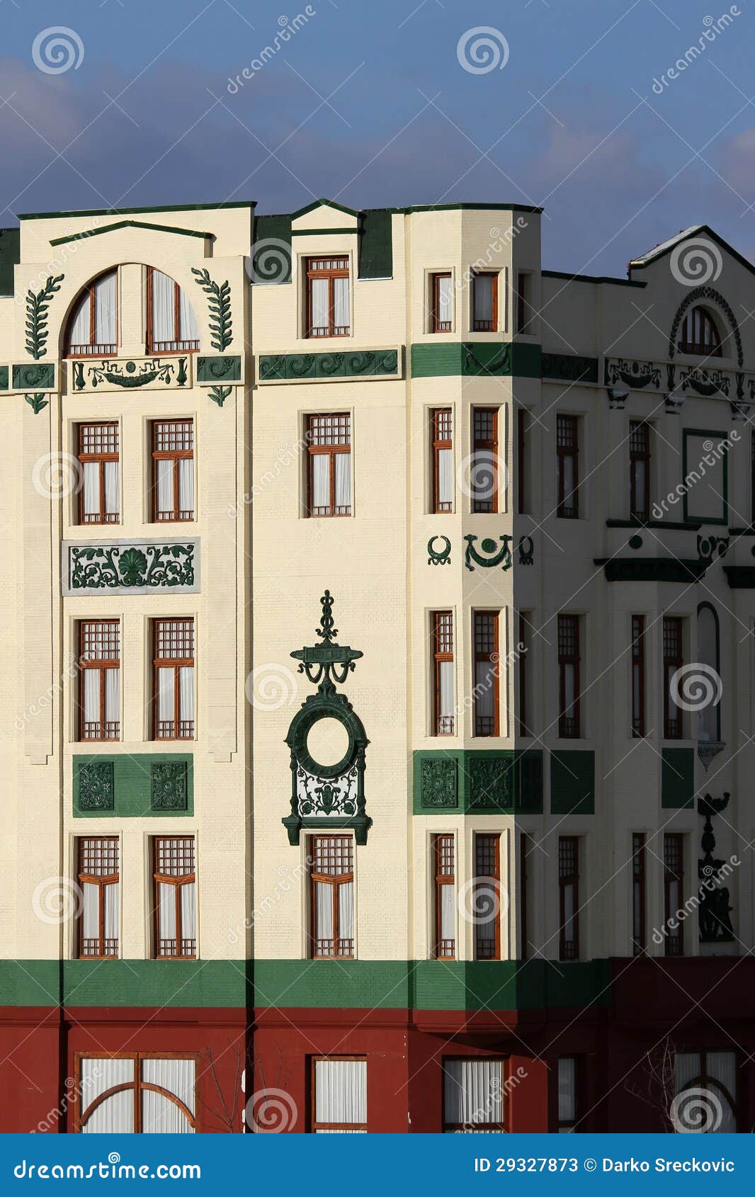 Retro building facade stock image. Image of belgrade - 29327873