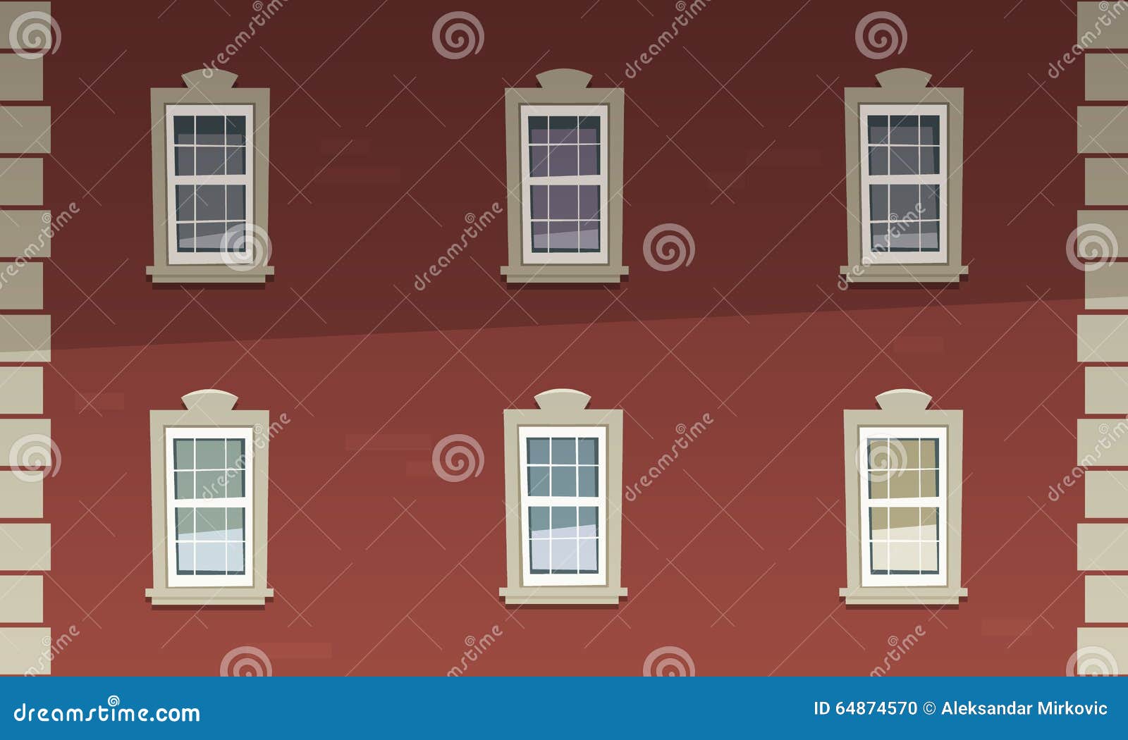 Retro Building Facade stock vector. Illustration of classic - 64874570