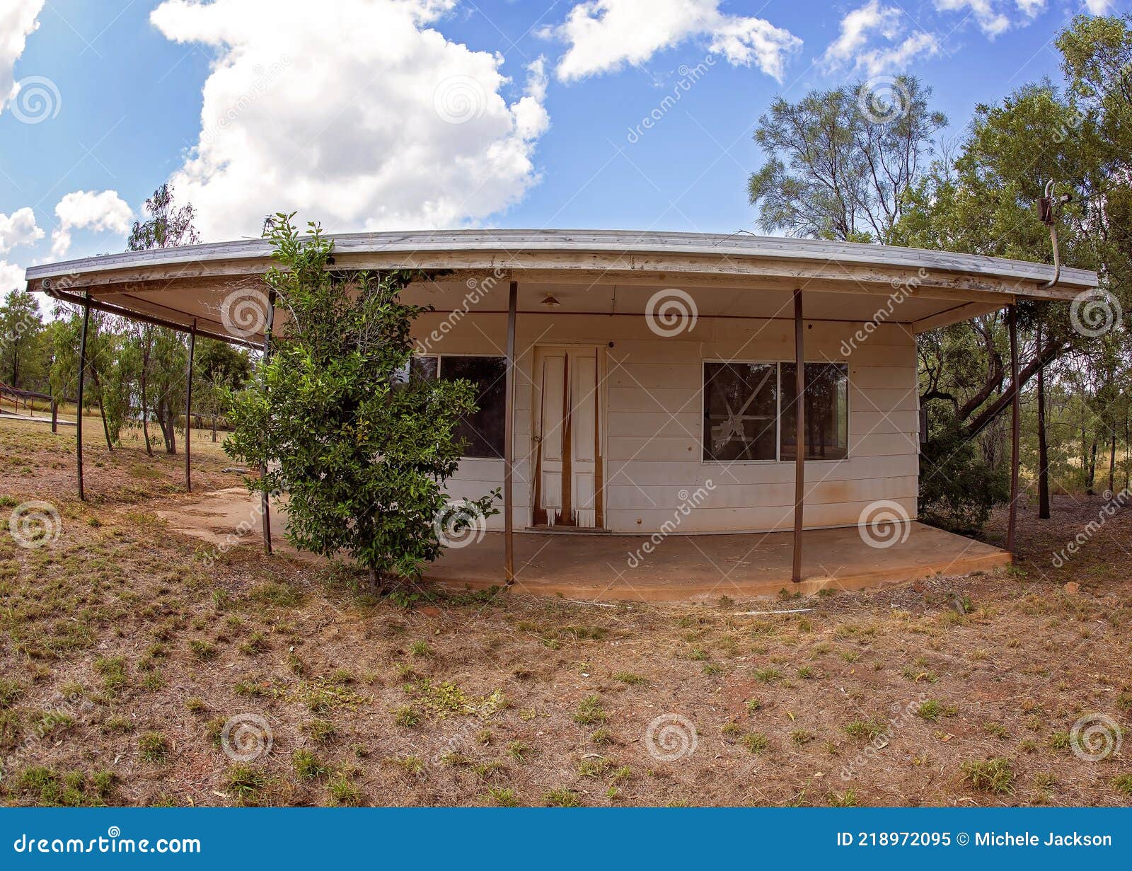 Retro Building with Fisheye Lens Stock Image - Image of yesteryear ...