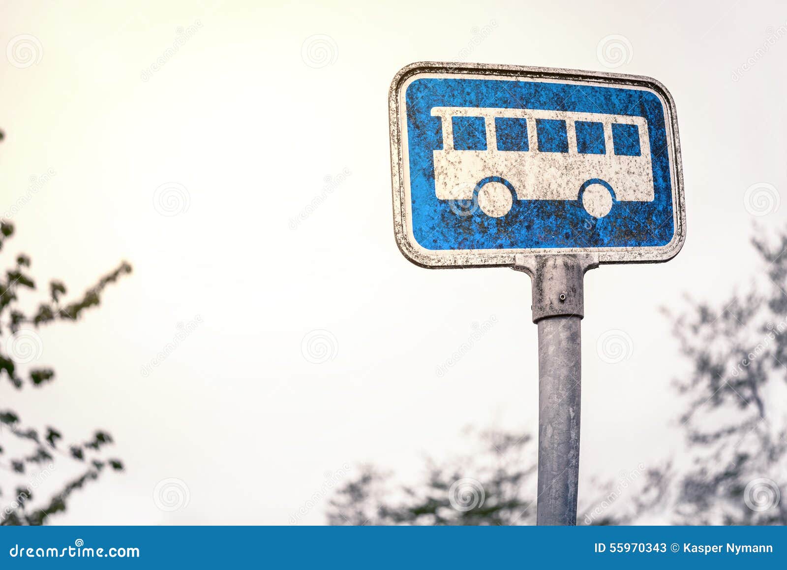 Retro bus stop sign stock image. Image of close, denmark - 55970343