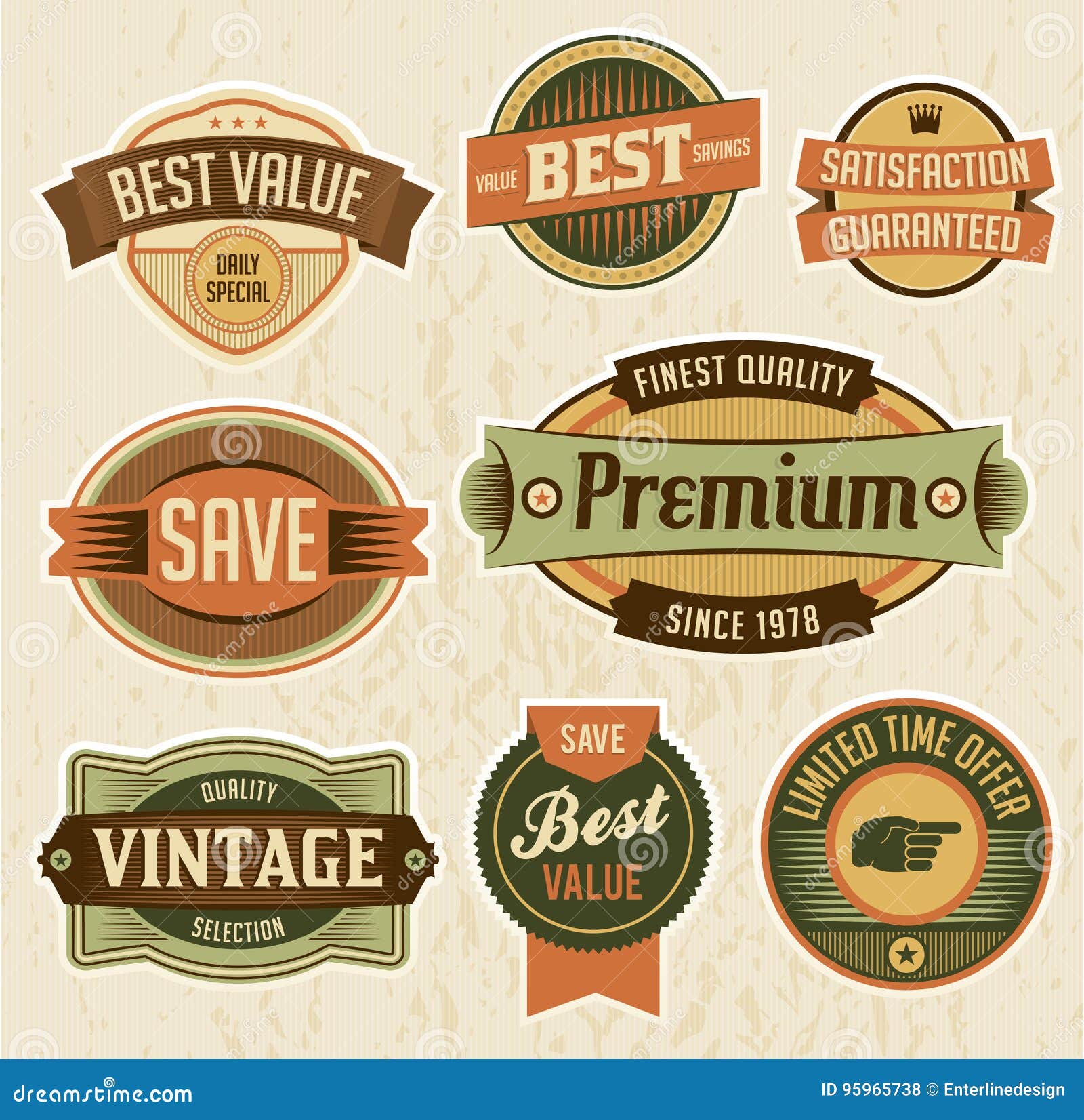 Retro Business Labels and Badges Stock Vector - Illustration of sale ...