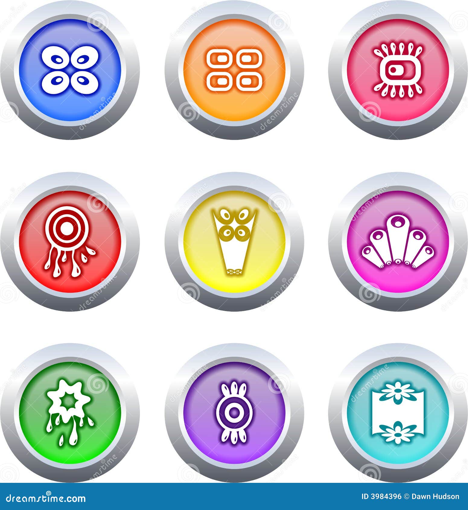 Retro buttons stock illustration. Illustration of pictograms - 3984396