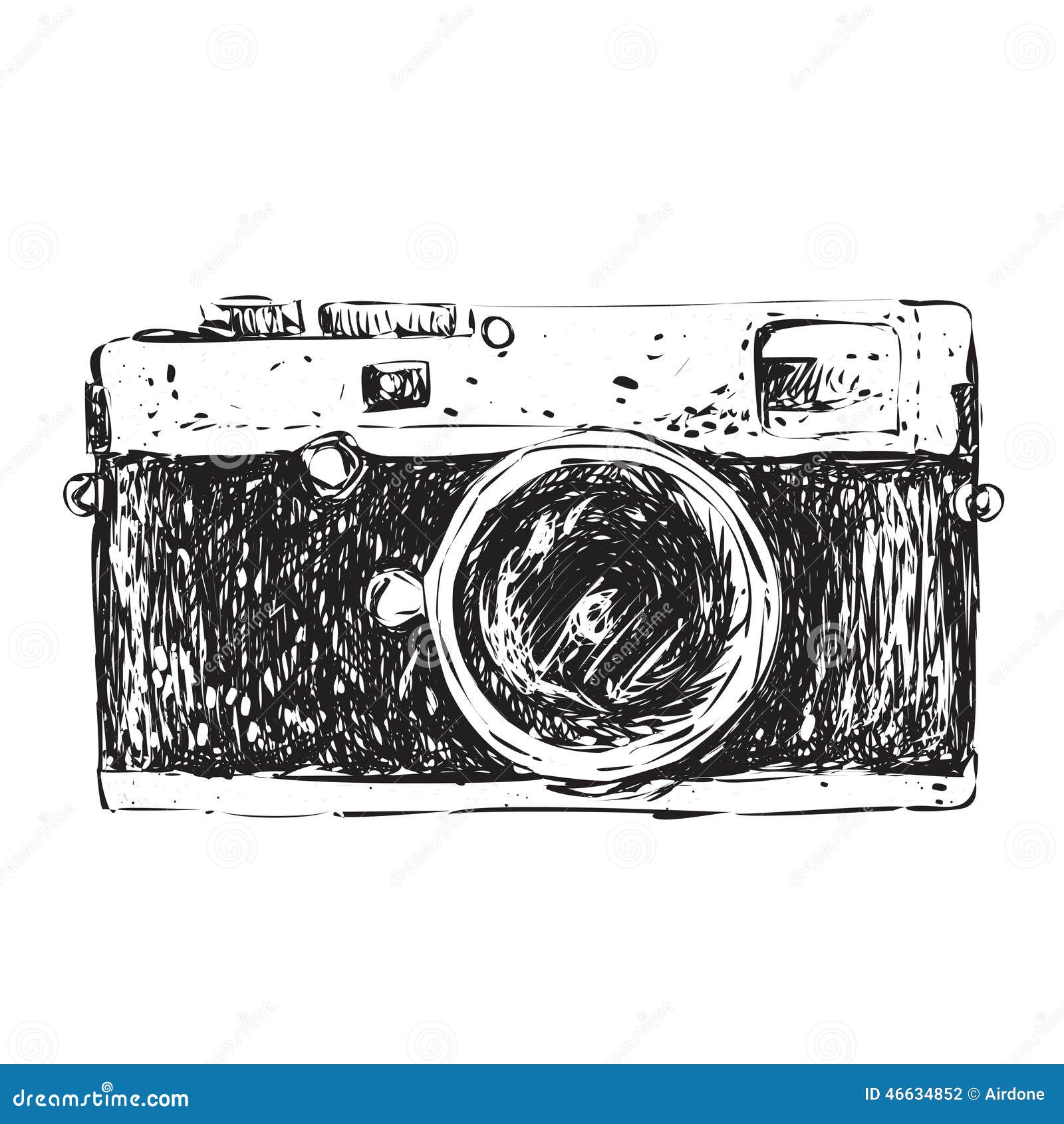Retro Camera Doodle stock vector. Illustration of equipment - 46634852