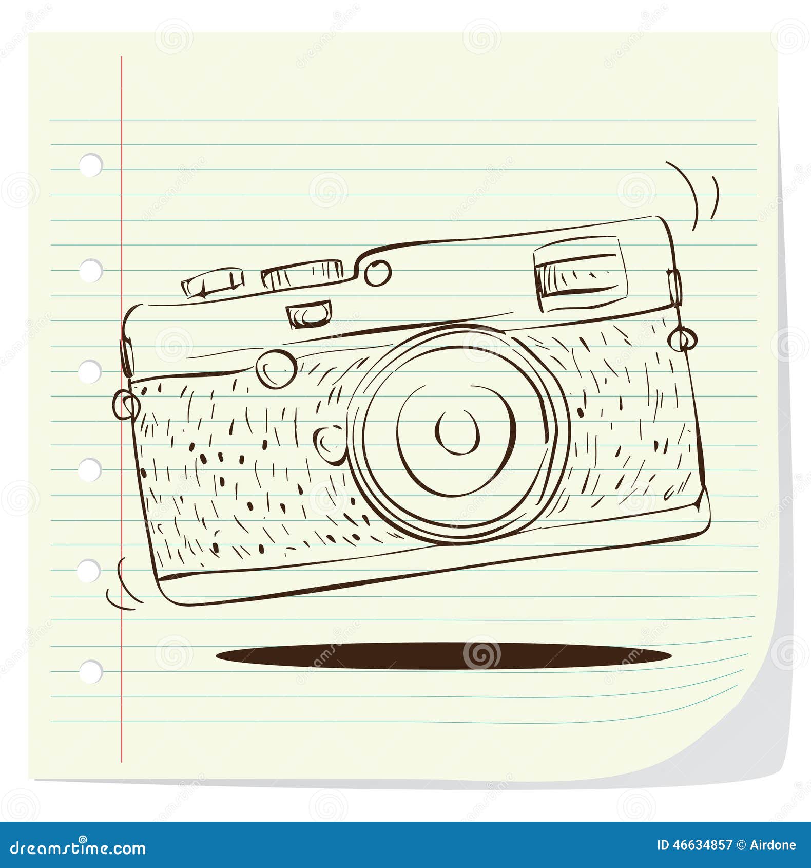 Retro Camera Doodle stock vector. Illustration of camera - 46634857