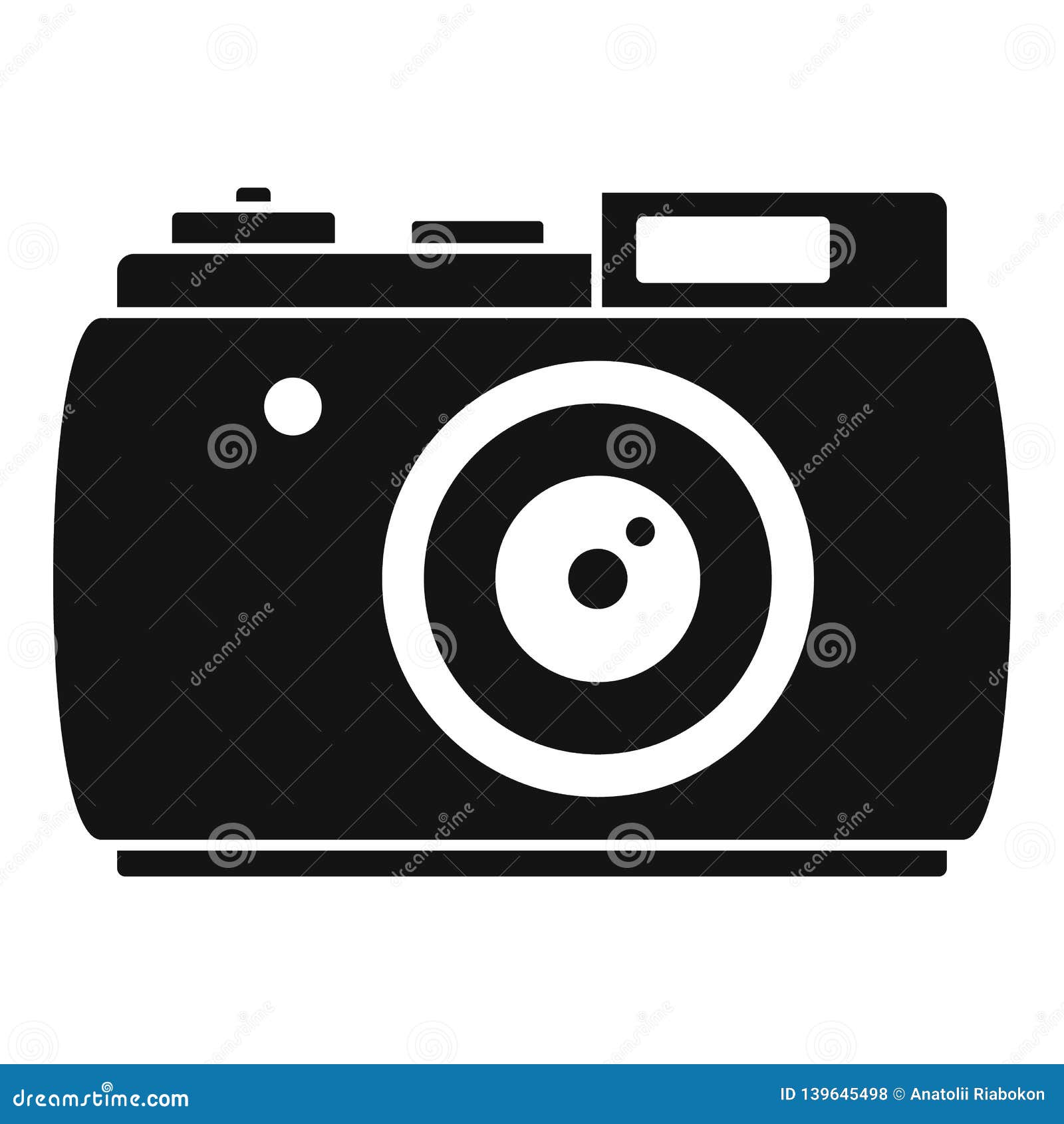 Retro Camera Icon, Simple Style Stock Vector - Illustration of retro ...