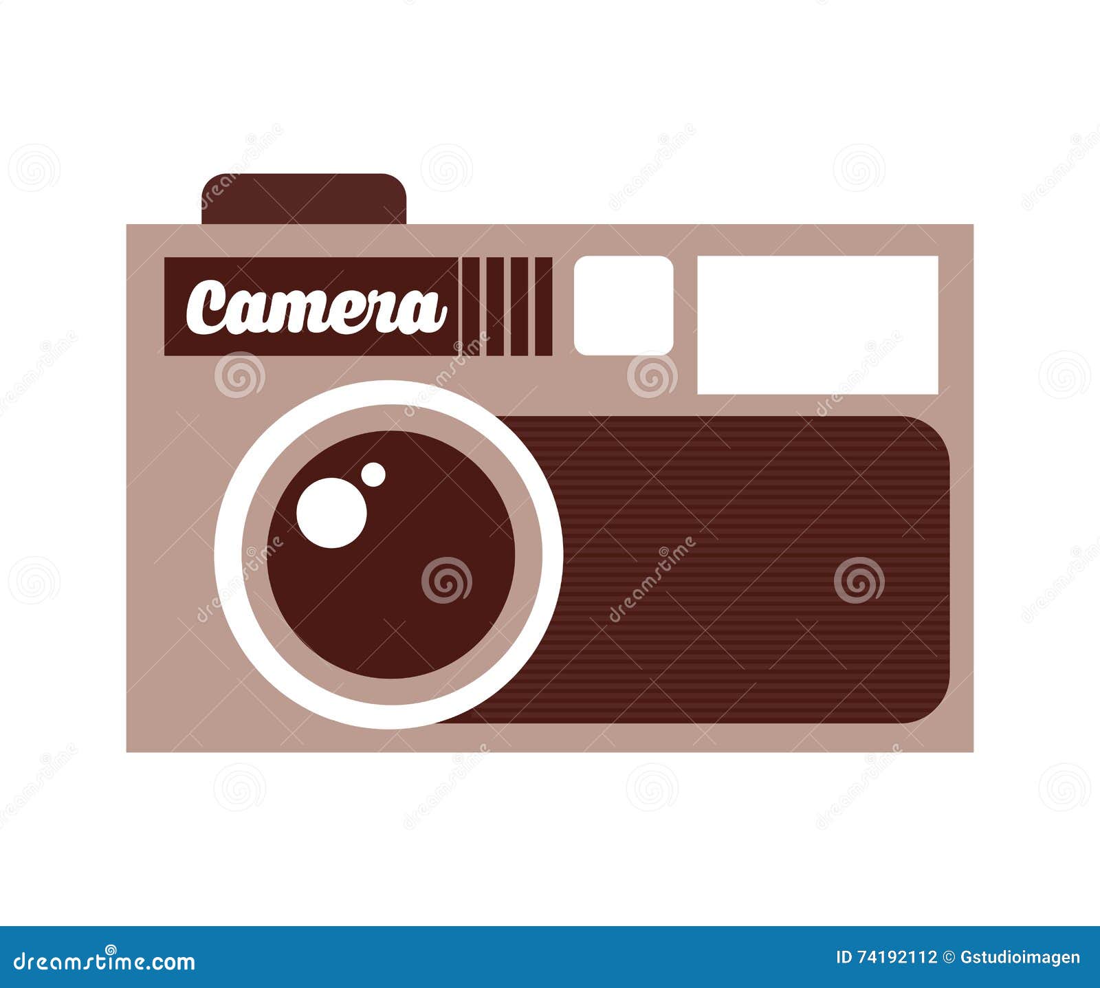 Retro Camera Isolated Icon Design Stock Photo - Image of photograph ...