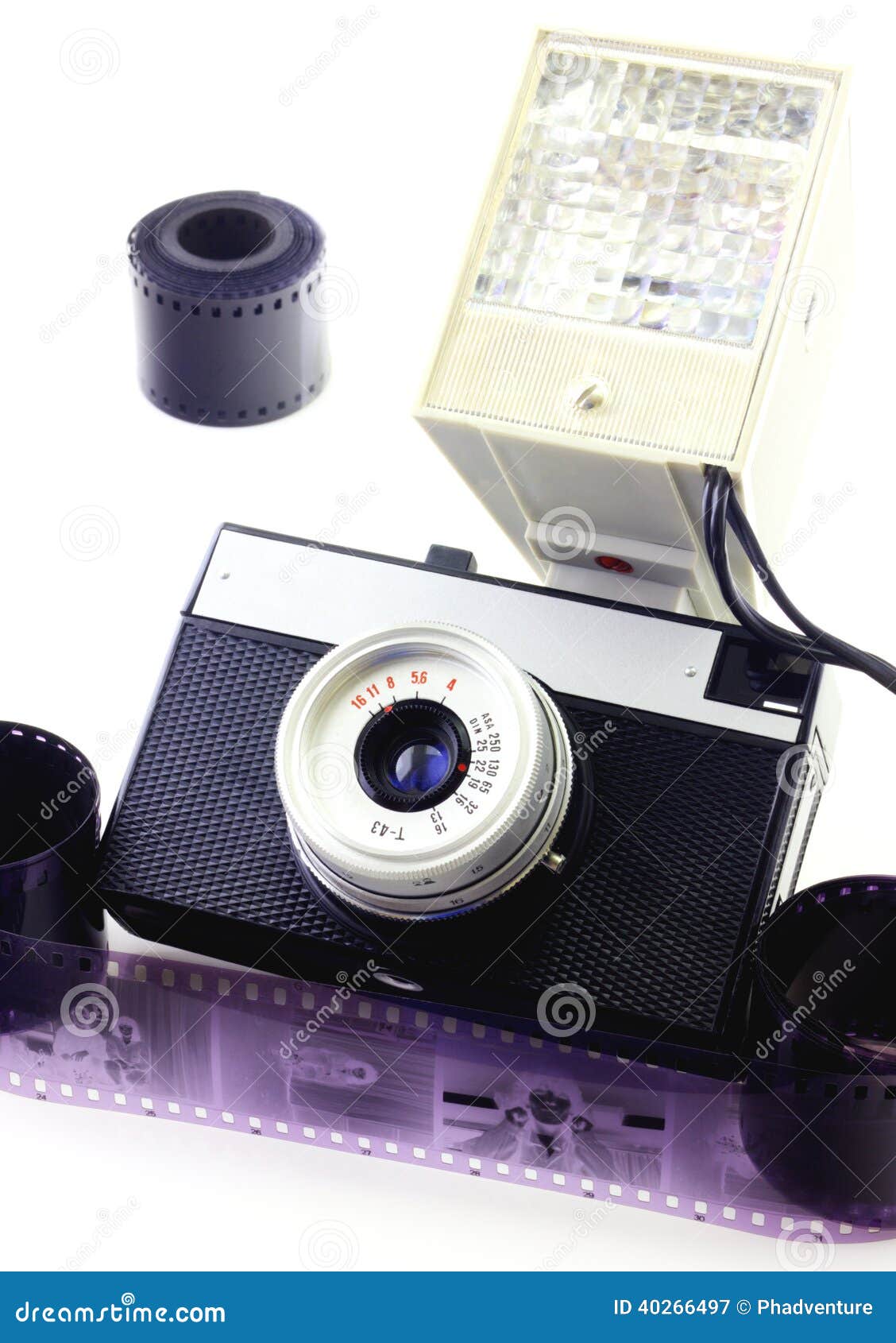 Retro Camera and Tape Isolated Stock Image - Image of isolated ...