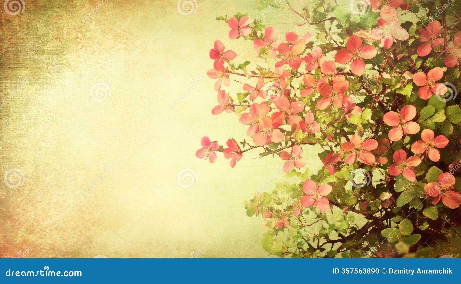 Retro Canvas Featuring Vines and a Pink Floral Texture Background Stock ...