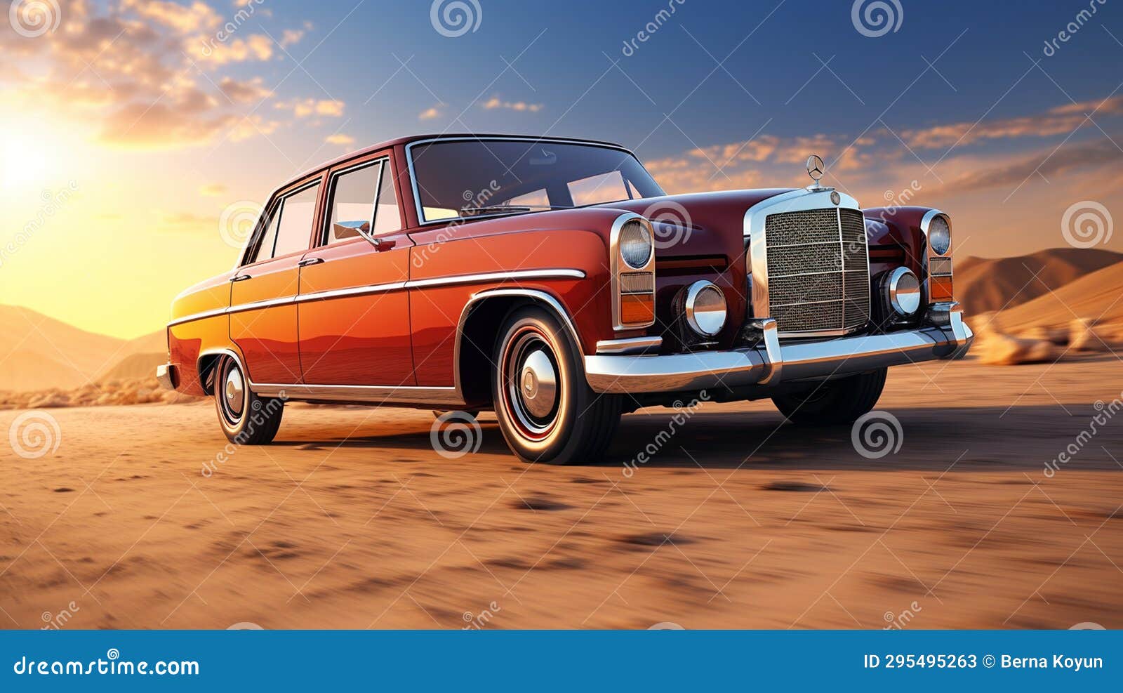 Retro Car on Beautiful Base Timeless Design Stock Image - Image of ...