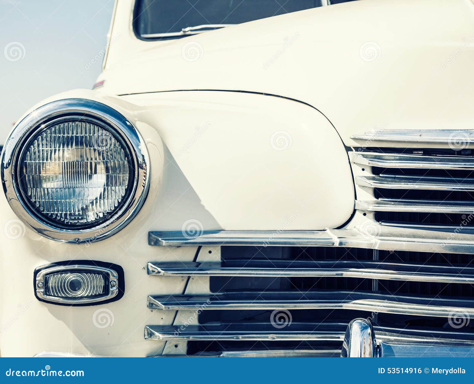 Retro car stock photo. Image of reflector, automobile - 53514916