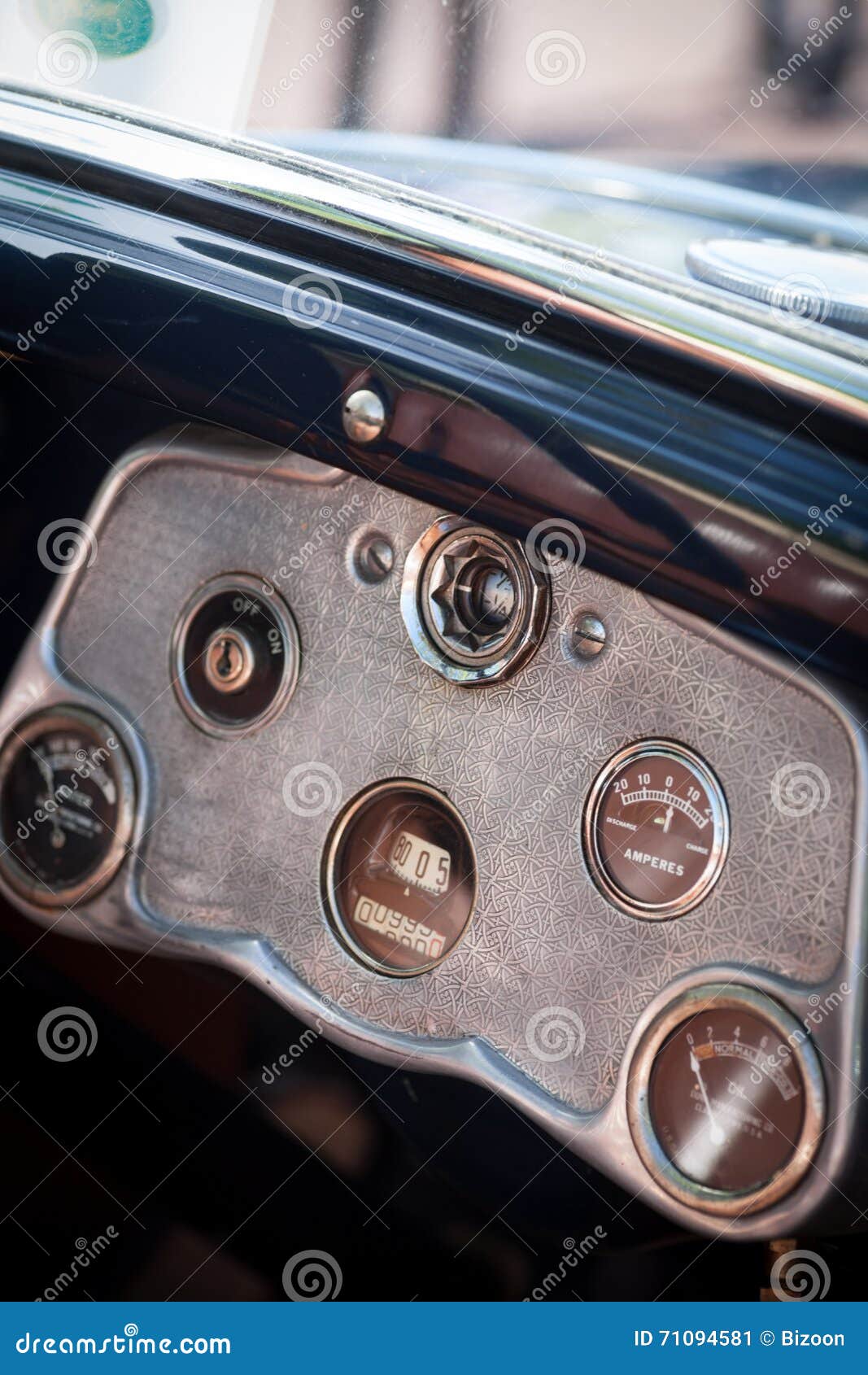 Retro car dashboard stock image. Image of interior, control - 71094581
